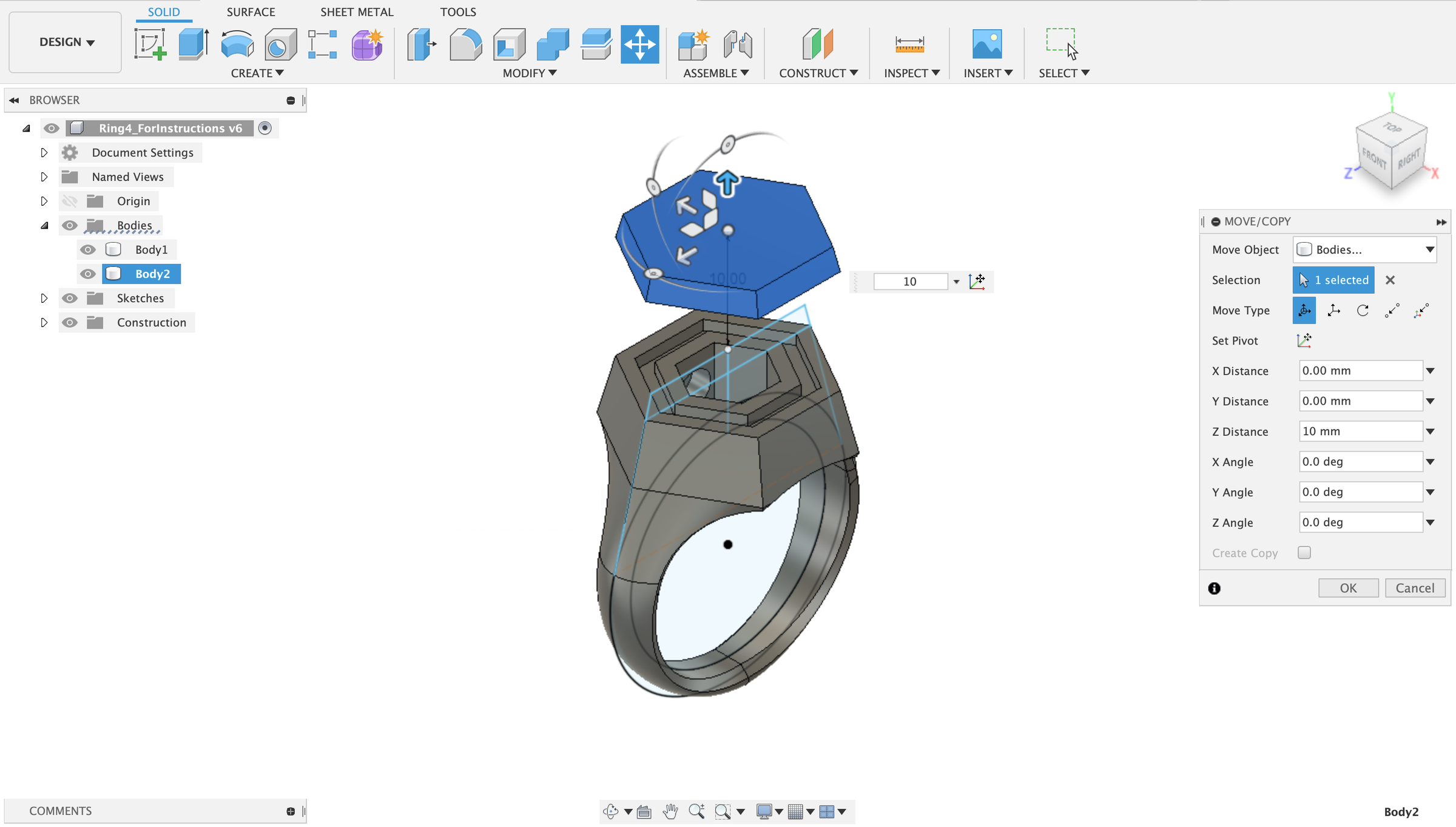 Bit Driver Ring (3D Printed, Wearable Hex Bit Driver) : 12 Steps (with ...