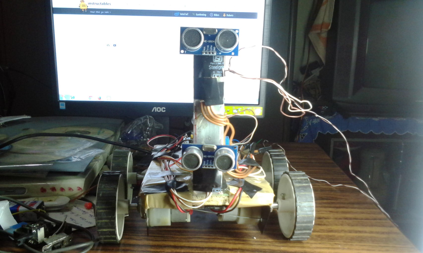 Self Obstacle Avoiding Robot 9 Steps Instructables
