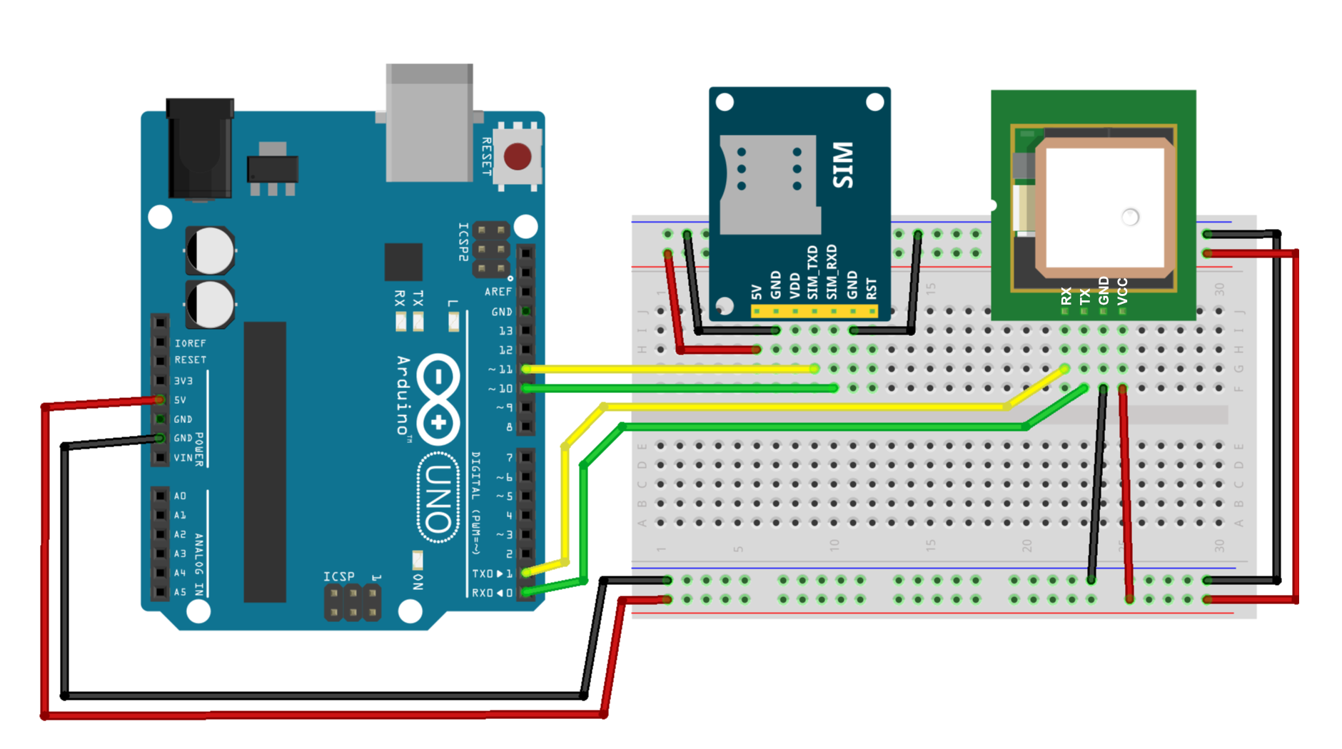 A GPS Tracker Using Arduino UNO, SIM800C, and Neo-6M-GPS Modules : 6 ...
