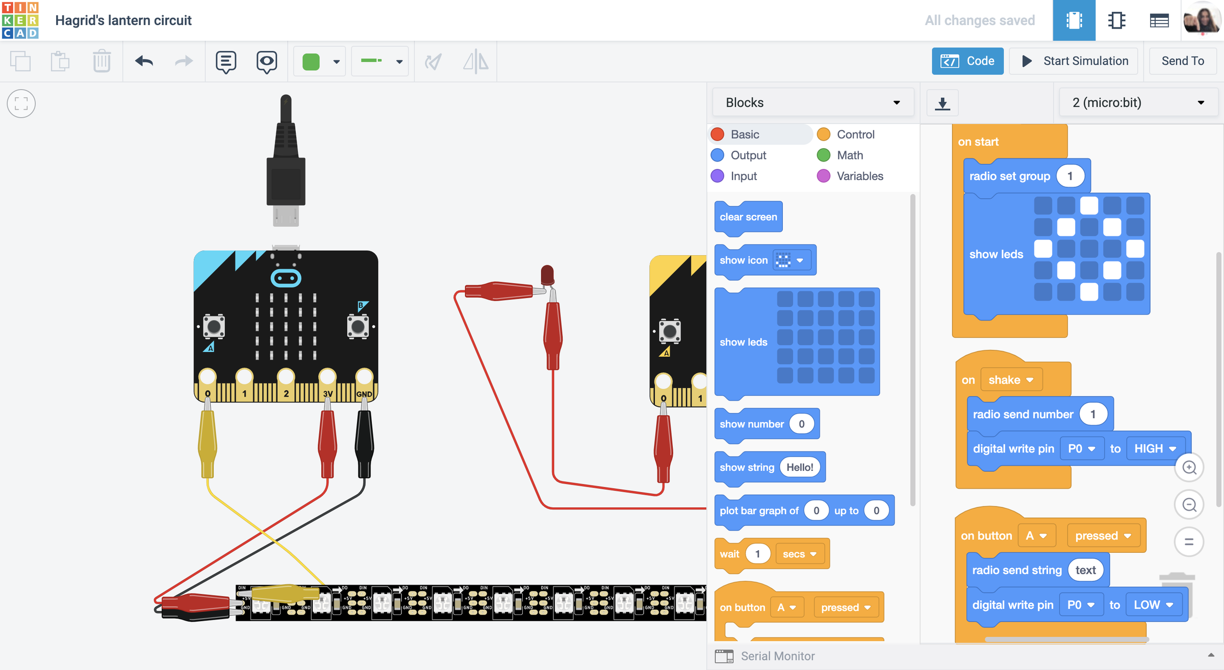 Hagrid's Interactive Lantern and Magic Wand With Tinkercad Circuits and ...