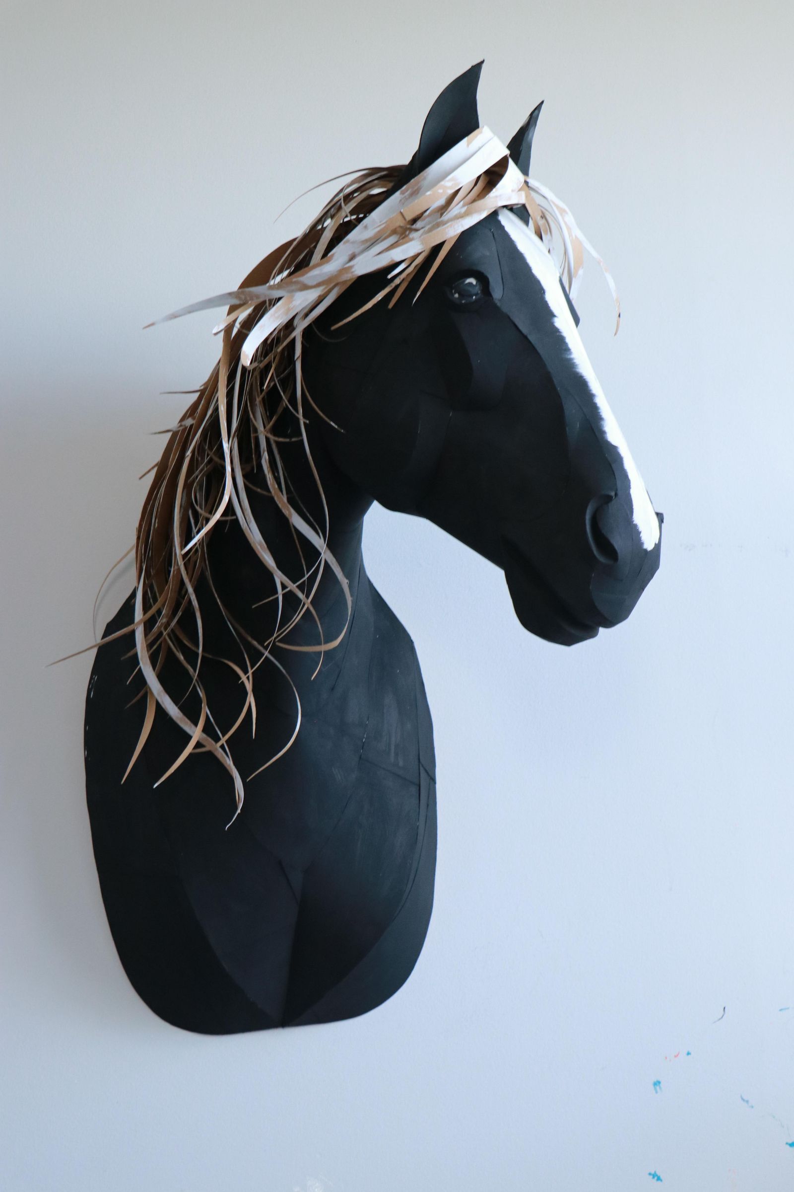 DIY Papercraft Horse Wall Art — 3D Model + Printable Coloring : 9 Steps ...