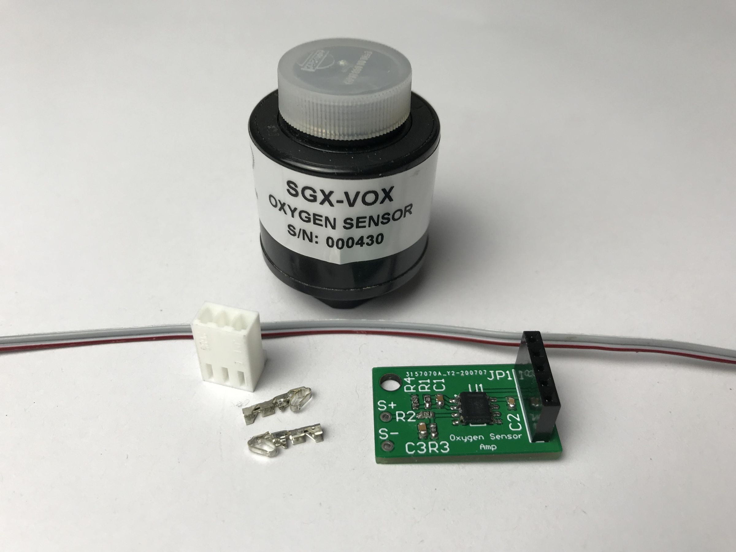 PCB Gain Circuit for SGX-VOX Electrochemical Oxygen Sensor 0-100% FiO2 ...