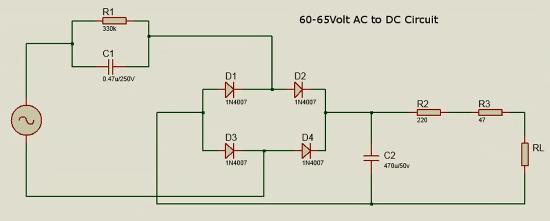 How to Make Transformer-less AC to DC Converter Circuit - Instructables