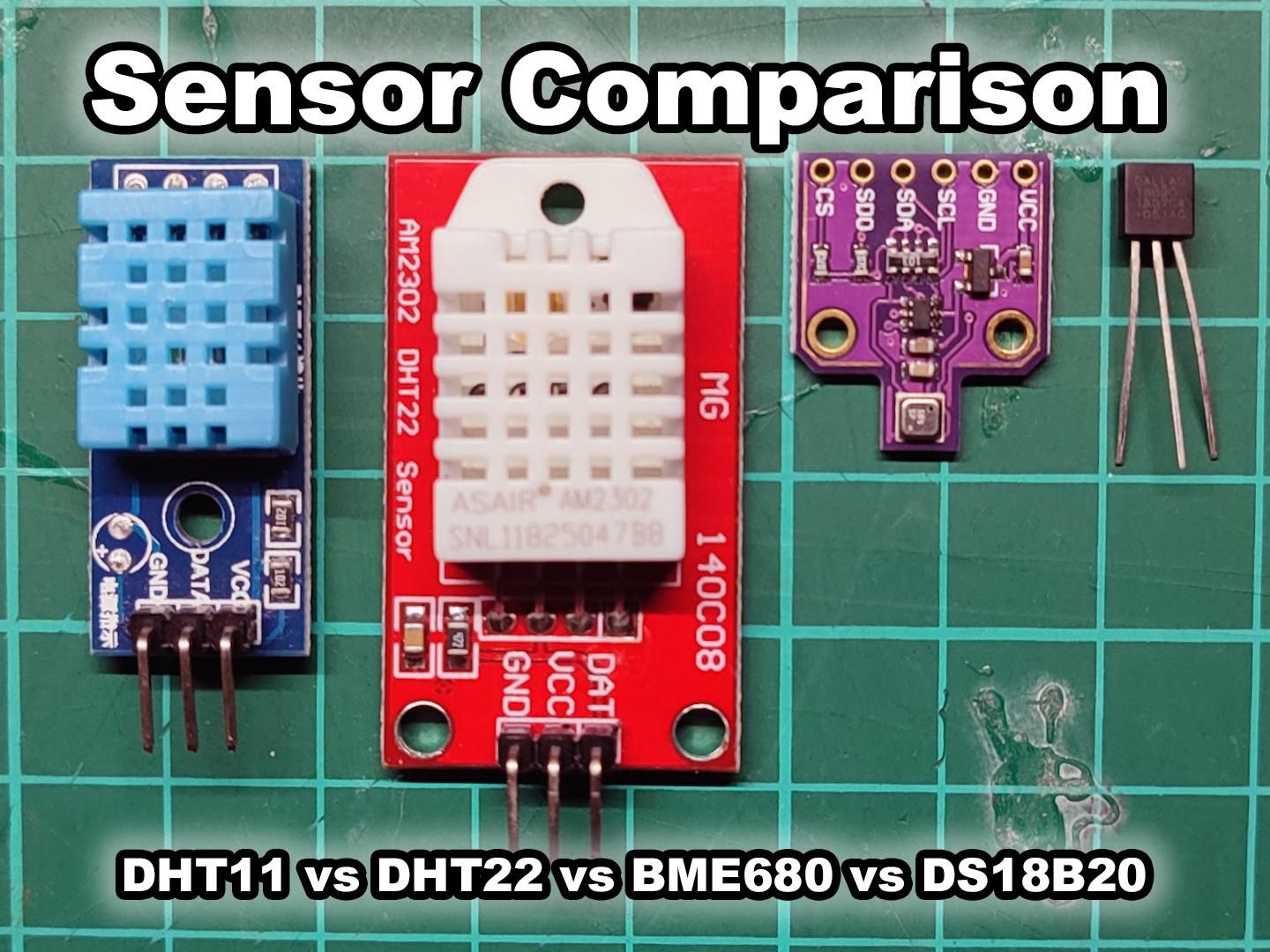 Sensor Comparison: DHT11 Vs DHT22 Vs BME680 Vs DS18B20 : 6 Steps ...