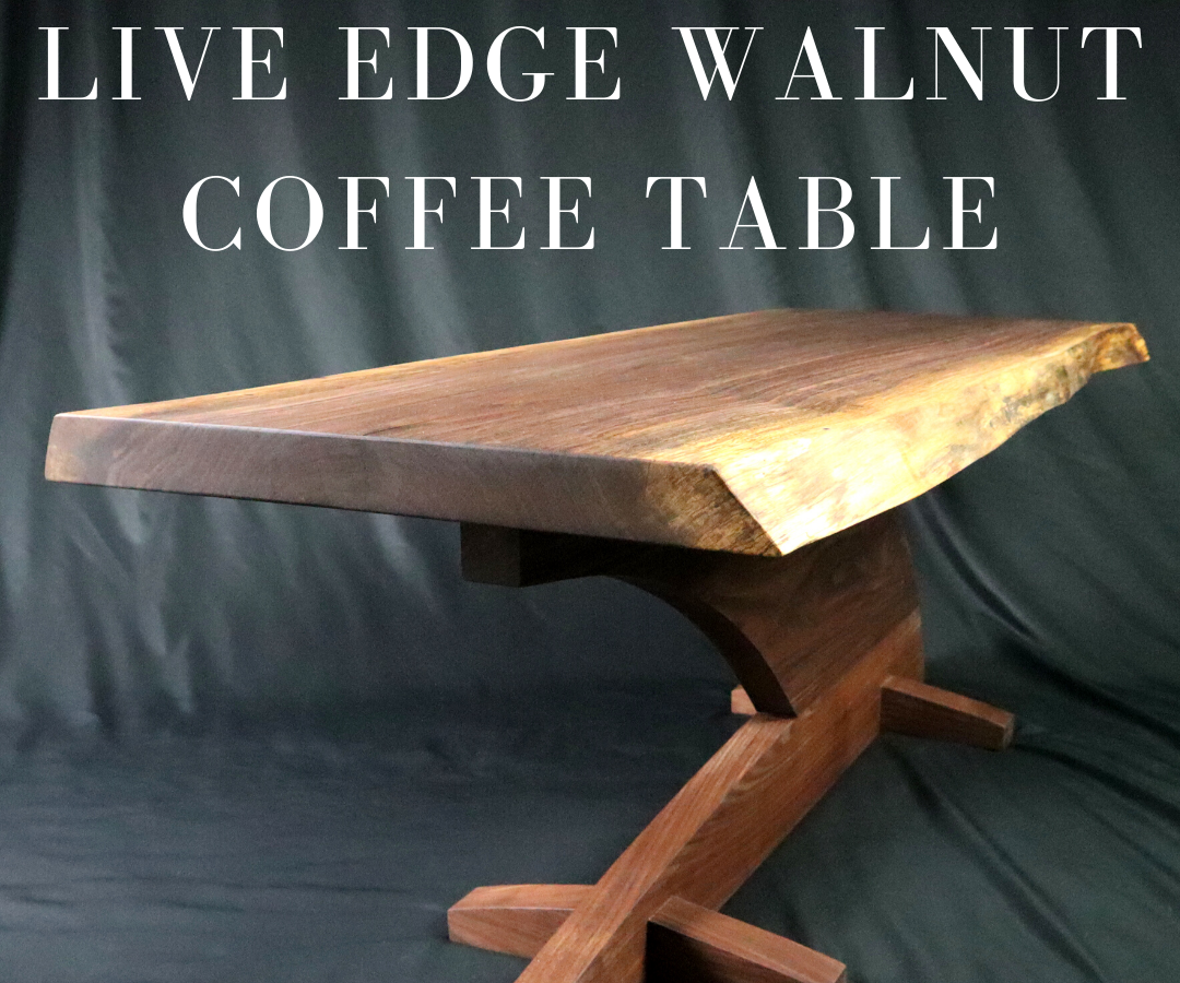Live Edge Walnut Coffee Table Modern Coffee Table