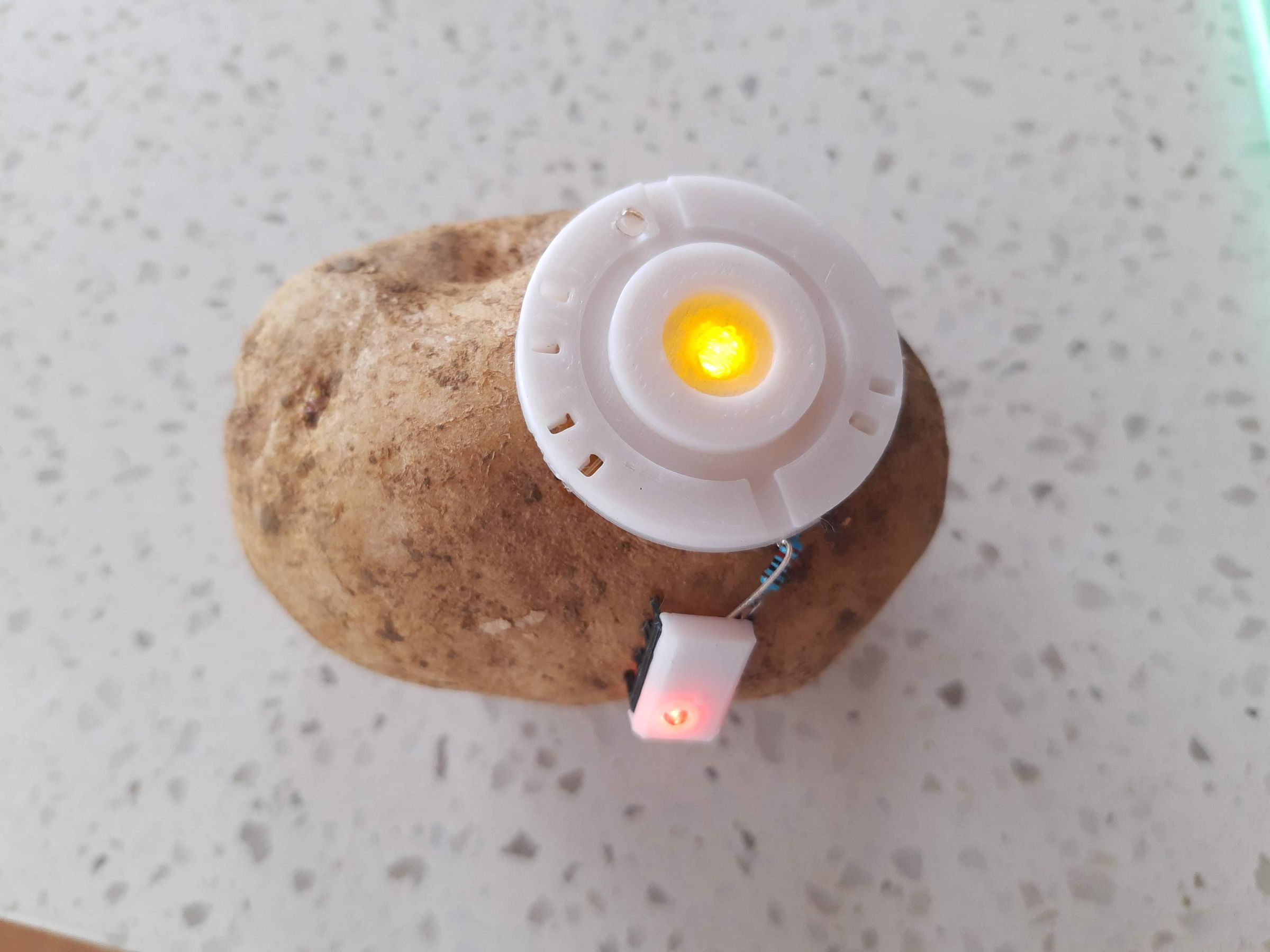 GLaDOS Potato Replica (with Lights) : 5 Steps (with Pictures ...