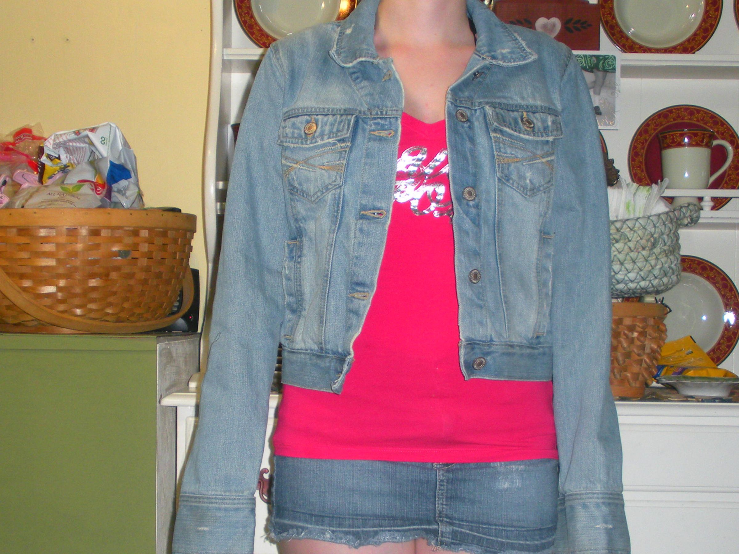 Transform a Frumpy, Old Denim Jacket Into a Cute NO-SEW Bolero : 4 ...