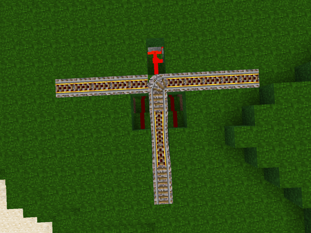 Minecraft Mine-cart Manual Track Switch : 5 Steps - Instructables