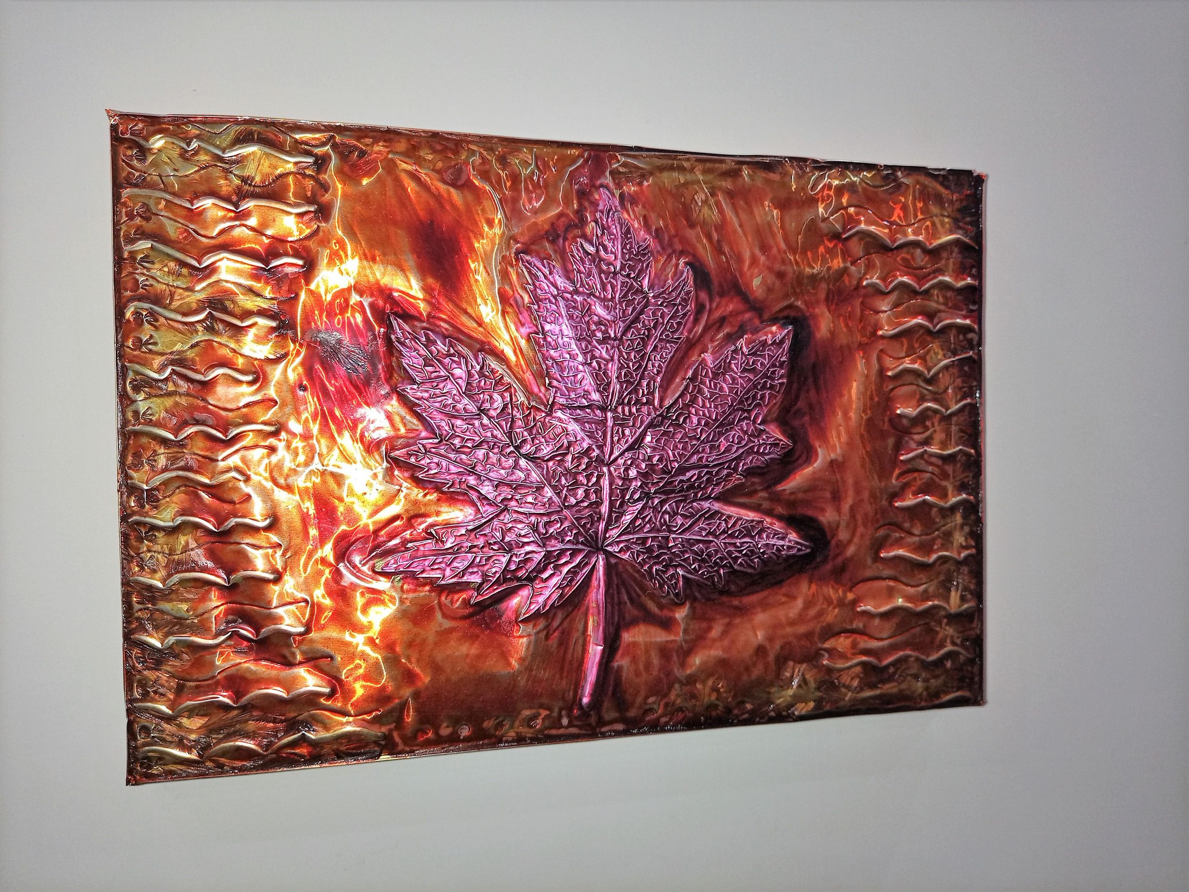 How to Make Maple Leaf Embossed Painting : 4 Steps (with Pictures ...