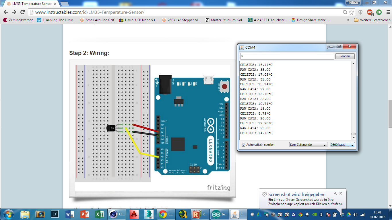 LM35 Temperature Sensor : 3 Steps - Instructables