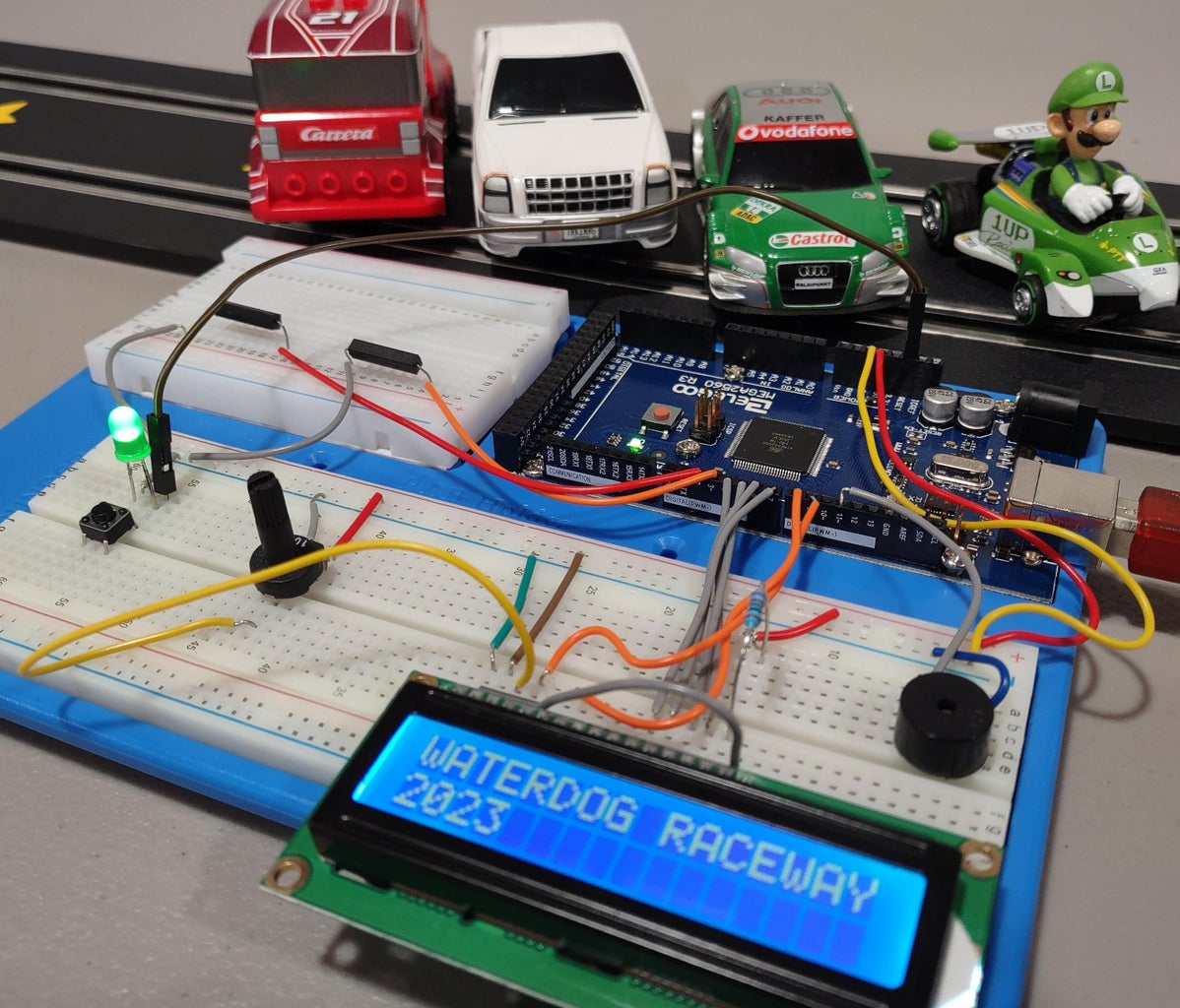 Diy Arduino Slot Car Timer And Lap Counter 5 Steps With Pictures Instructables