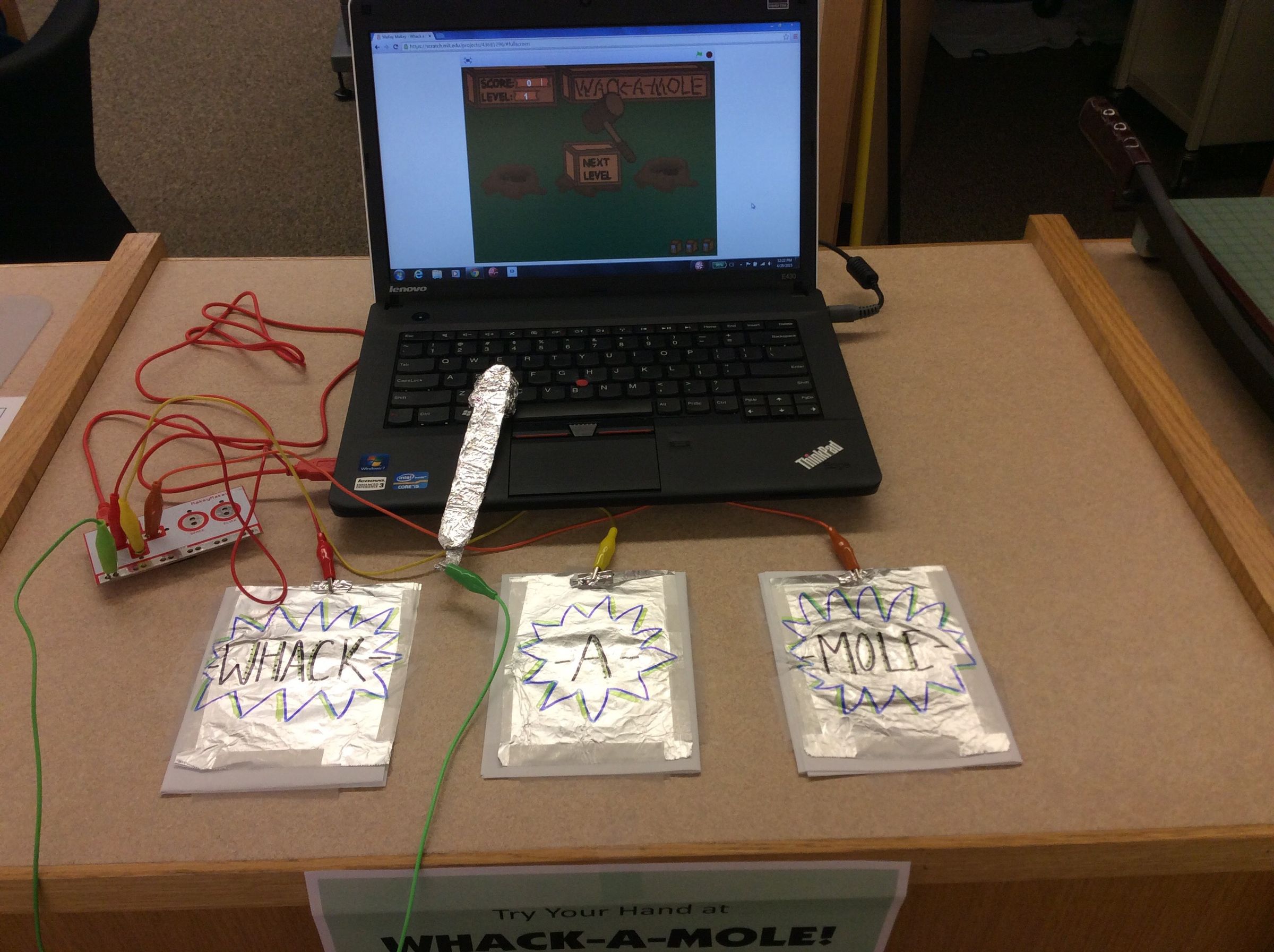 Whack-a-mole Game With Makey Makey/Scratch Programming : 4 Steps ...
