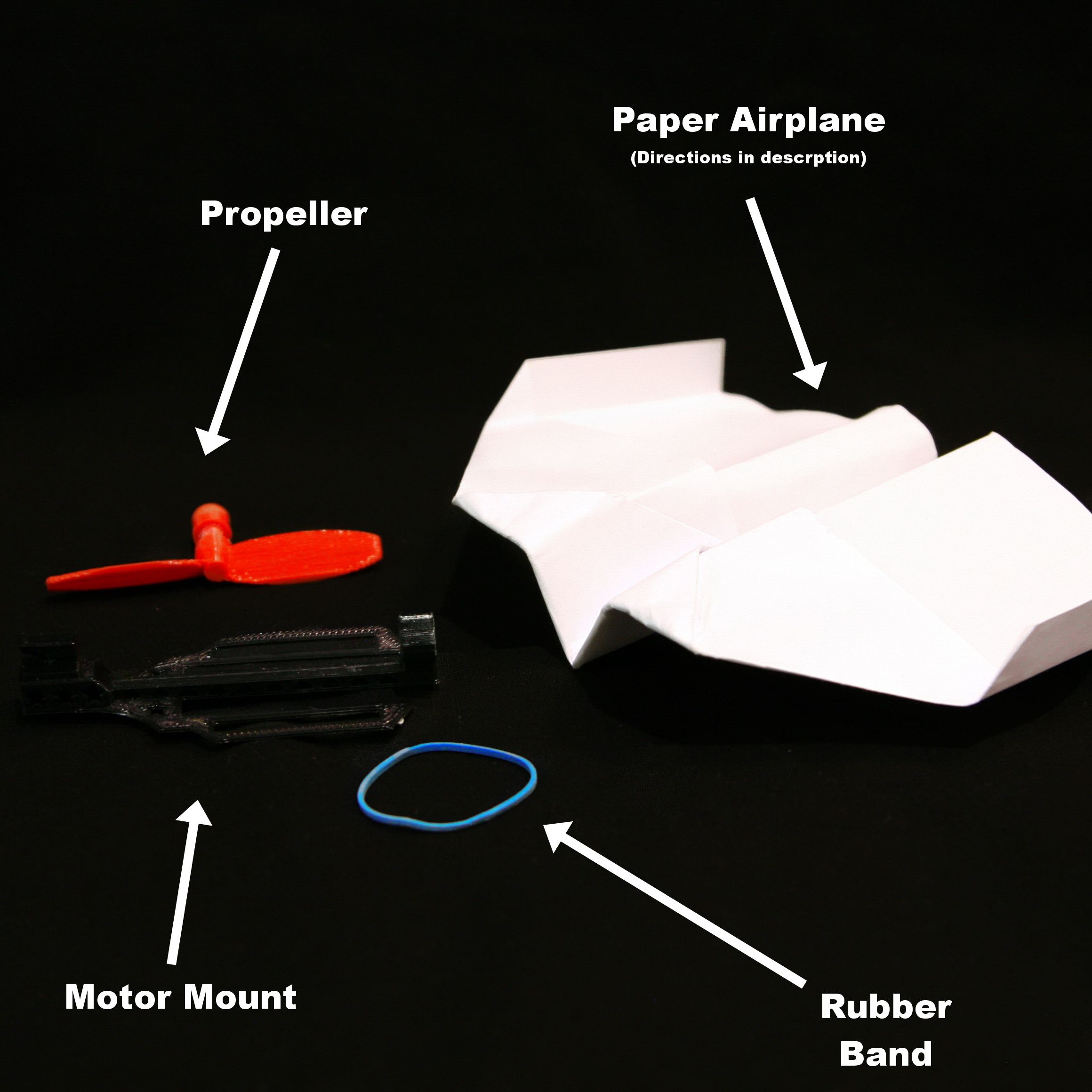 Rubber Band Powered Paper Plane : 4 Steps - Instructables
