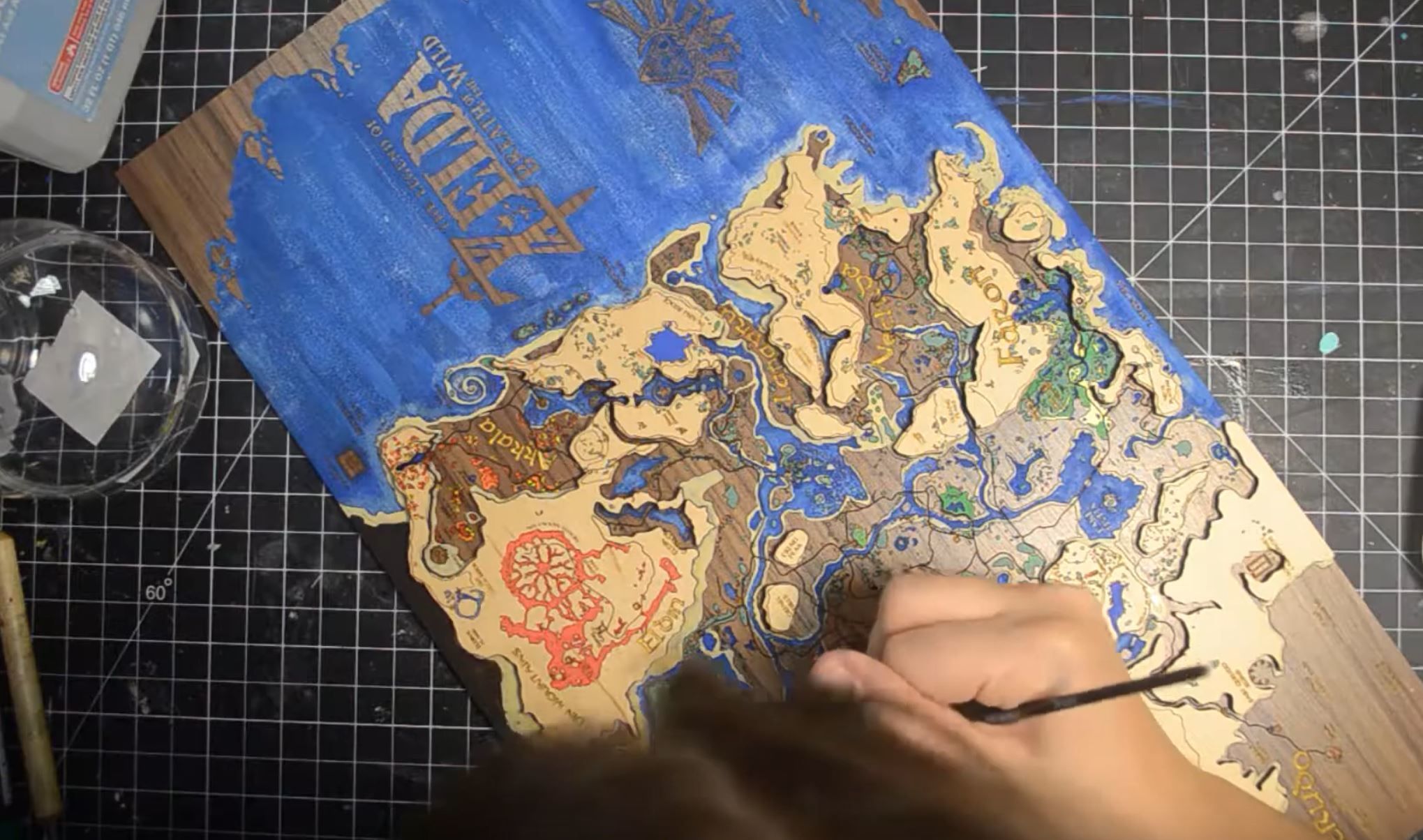 Multi-layer Map of Hyrule - Laser Engraved and Painted : 6 Steps (with ...