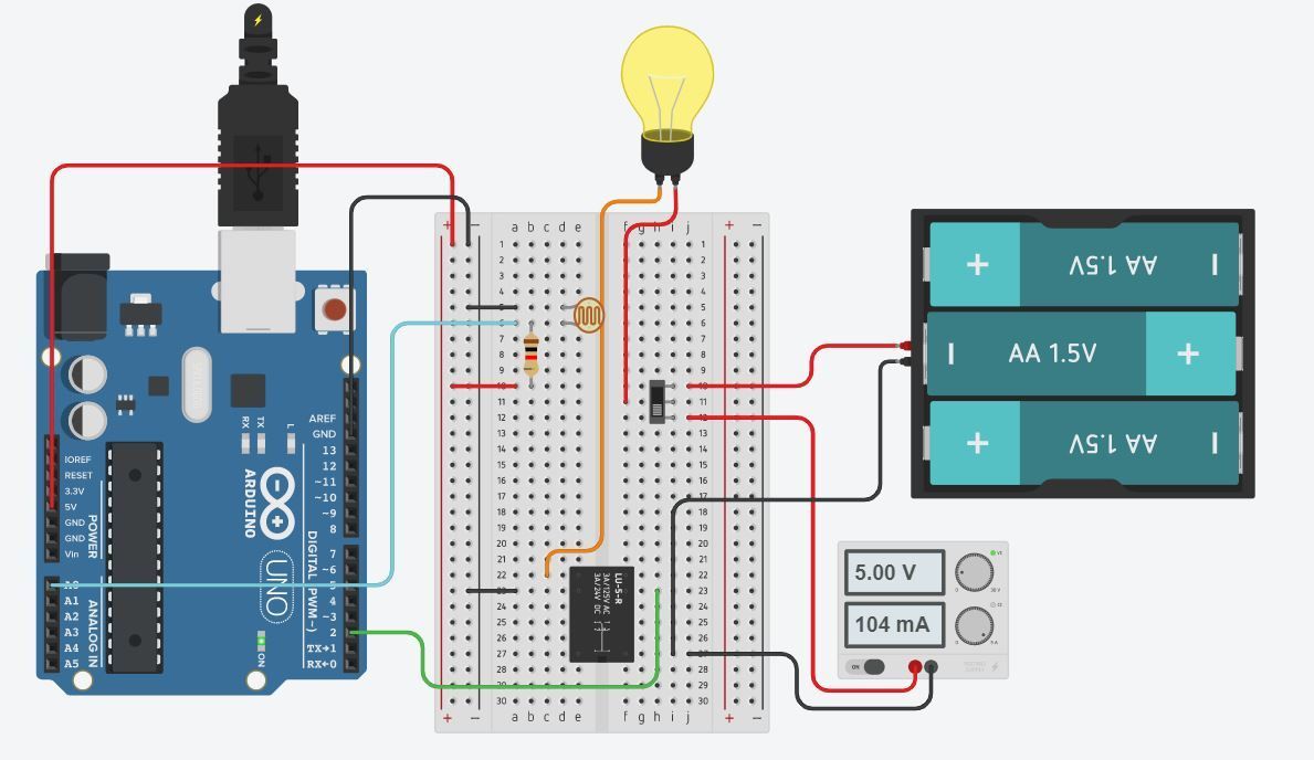 Arduino Relay Activated Light Dependent Lamp : 6 Steps - Instructables