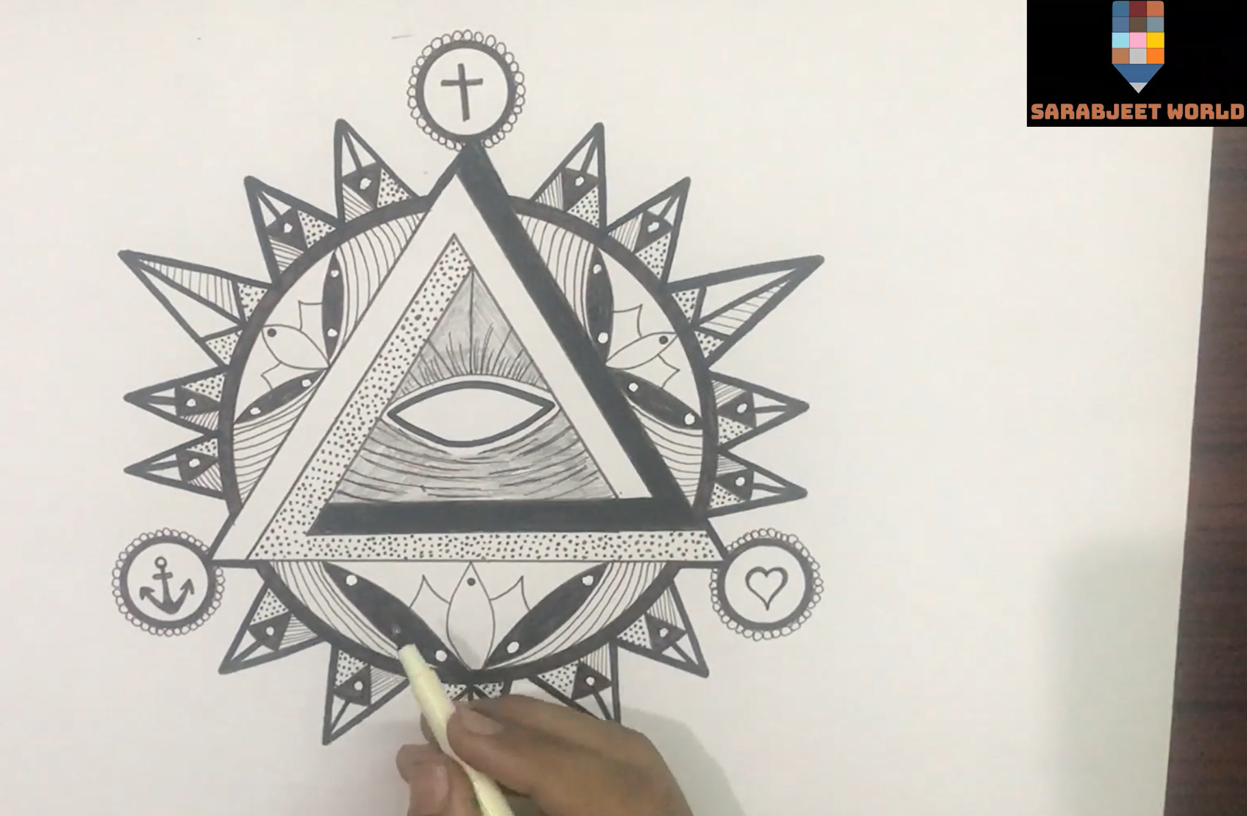 How to Draw Best Zentangle Illuminati for Beginners : 8 Steps ...