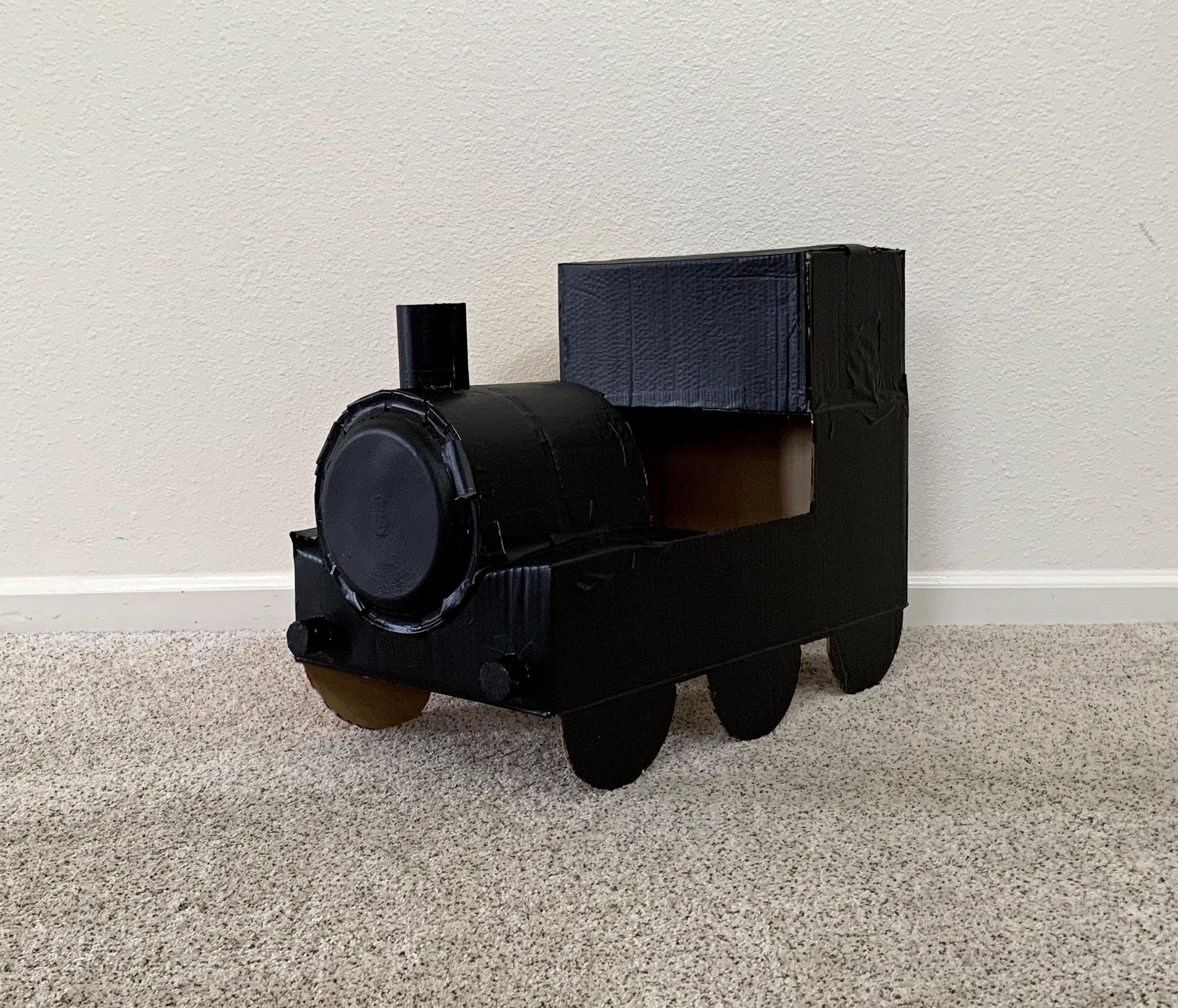 DIY Cardboard Train Engine Halloween Costume : 7 Steps (with Pictures ...