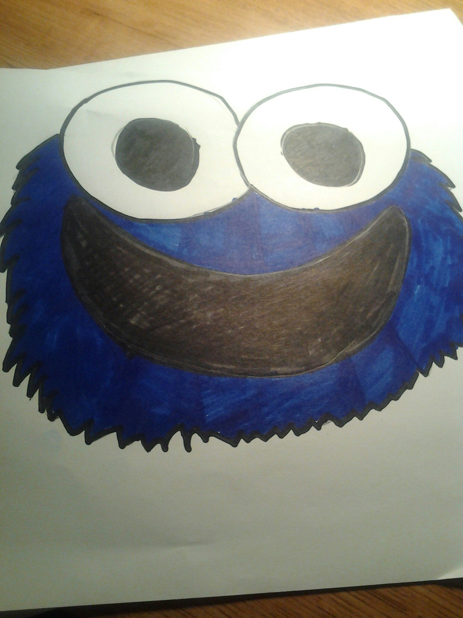 How How to Draw a Cute Cookie Monster, and Color Steps : 6 Steps ...