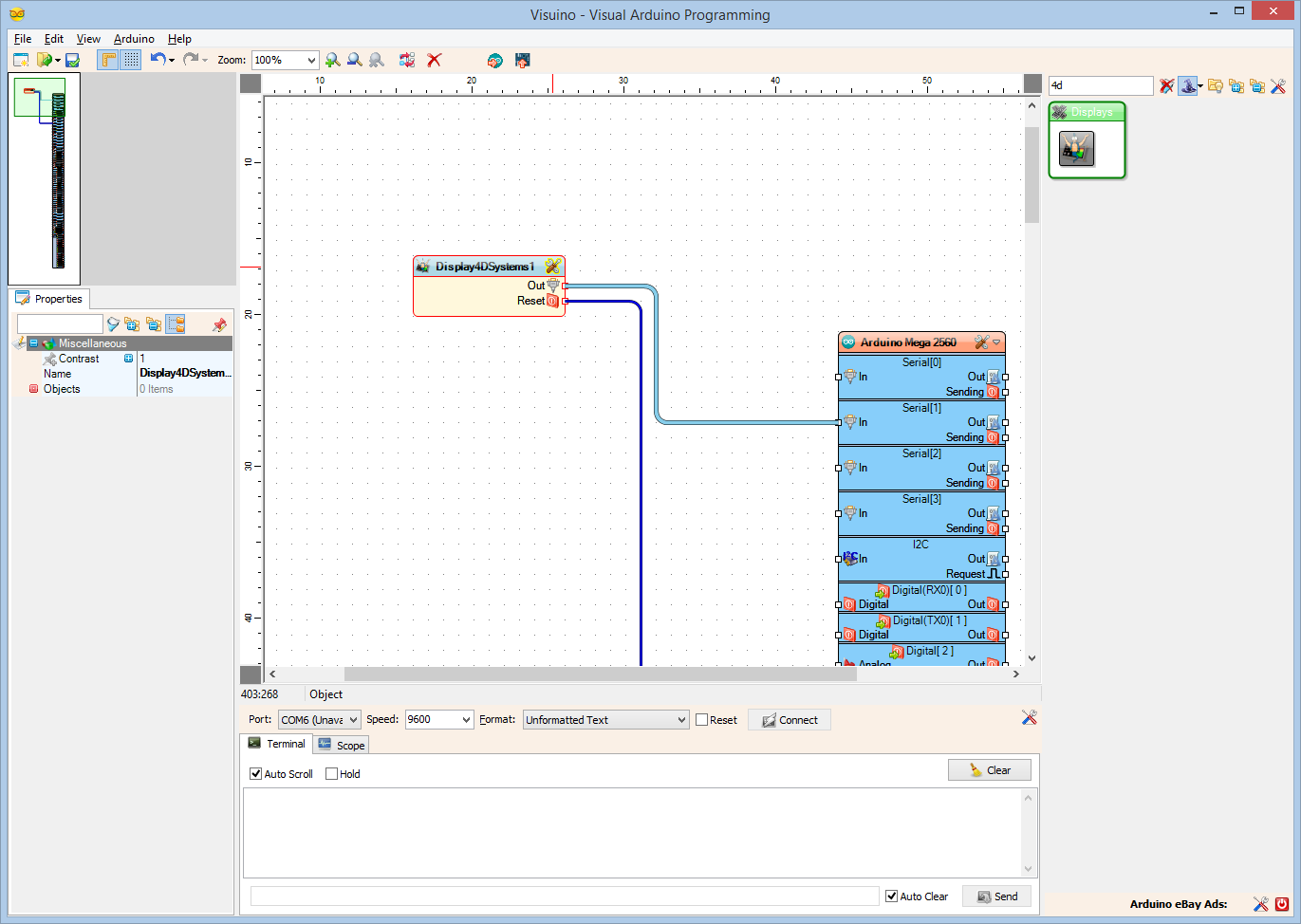 Arduino and Visuino: Connect 4D Systems ViSi Genie Smart Touchscreen Display to Arduino : 21 ...