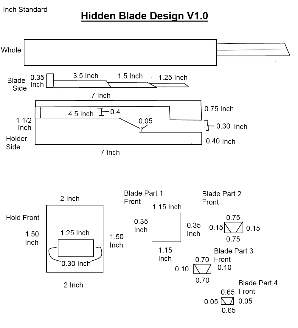 Hidden Blade Design V1.0 : 6 Steps - Instructables