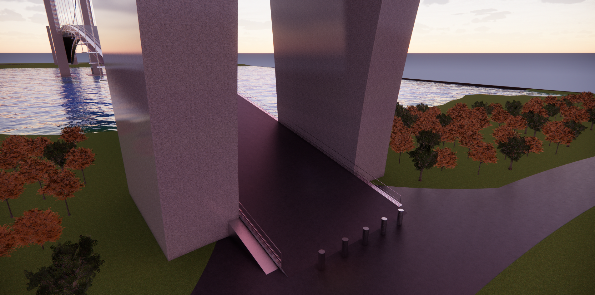 The Victory Bridge (Suspension Pedestrian Bridge Made in Revit) : 8 ...