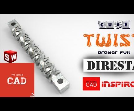 SolidWorks Tutorial | Modeling a Cube Twist Drawer Pull in SolidWorks ...