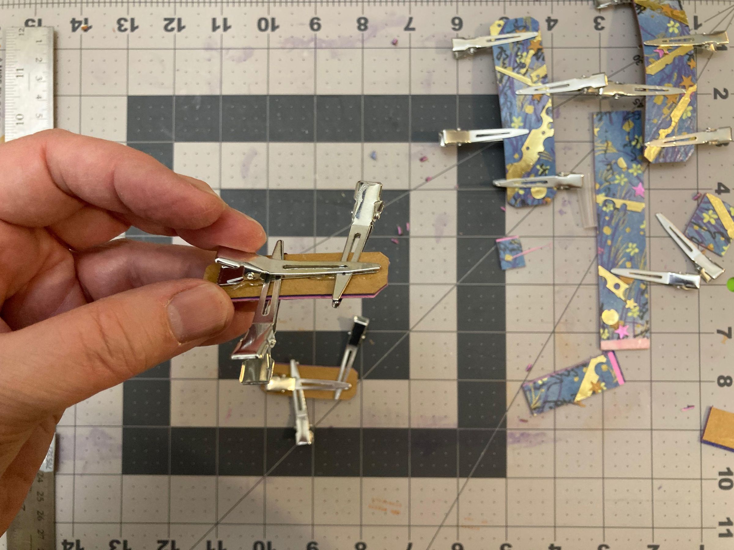 Laminated Paper Barrettes and Hair Clips : 12 Steps (with Pictures ...