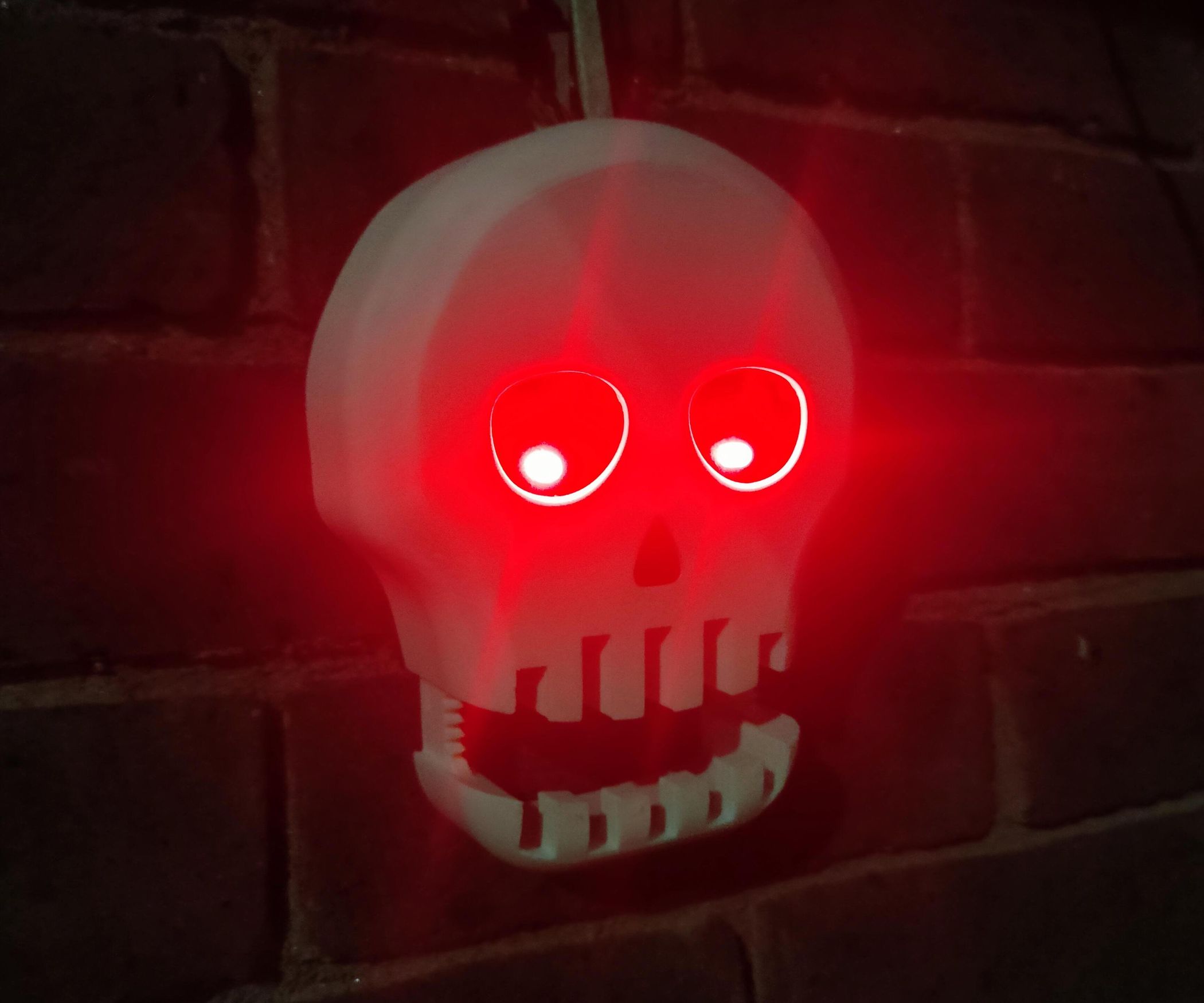 3D Printed, Motion-Activated, Actuated Skull Halloween Decoration : 8 ...