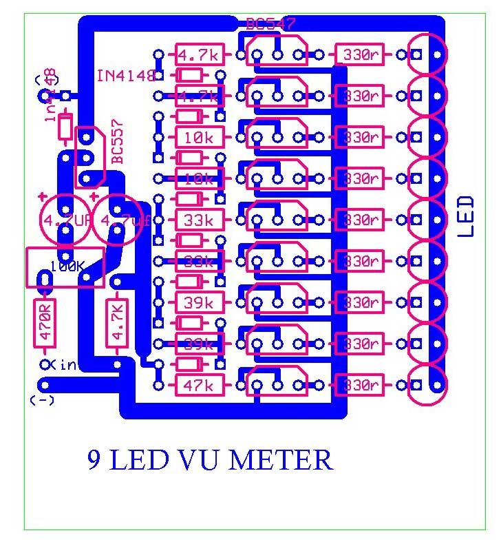 9 LED VU Meter Runs From 12v - Instructables