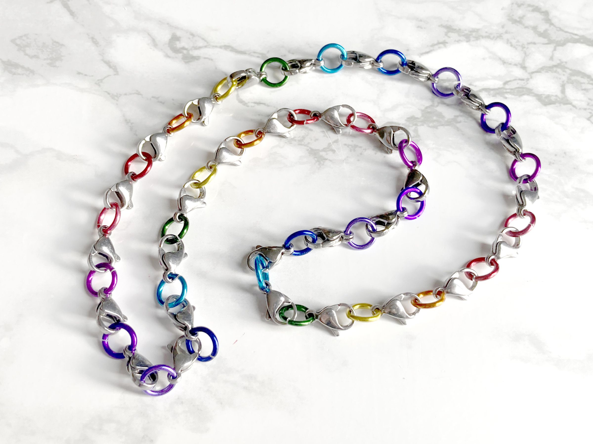 All Clasp and Jump Ring Rainbow Necklace : 3 Steps (with Pictures ...