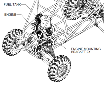 Baja Vehicle Engine and Gas Tank Mounting : 6 Steps - Instructables