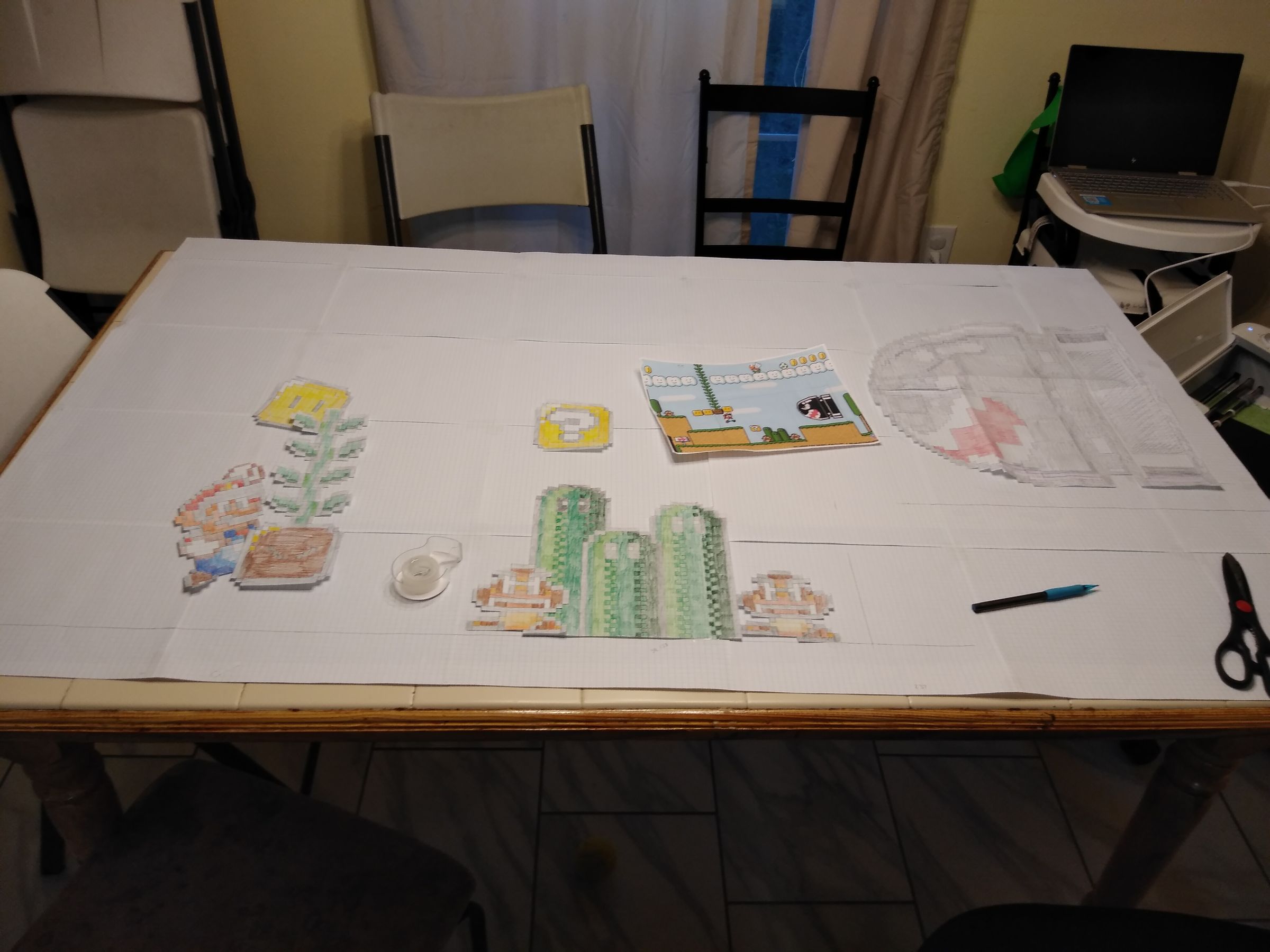 Mario Mosaic Tabletop : 10 Steps (with Pictures) - Instructables