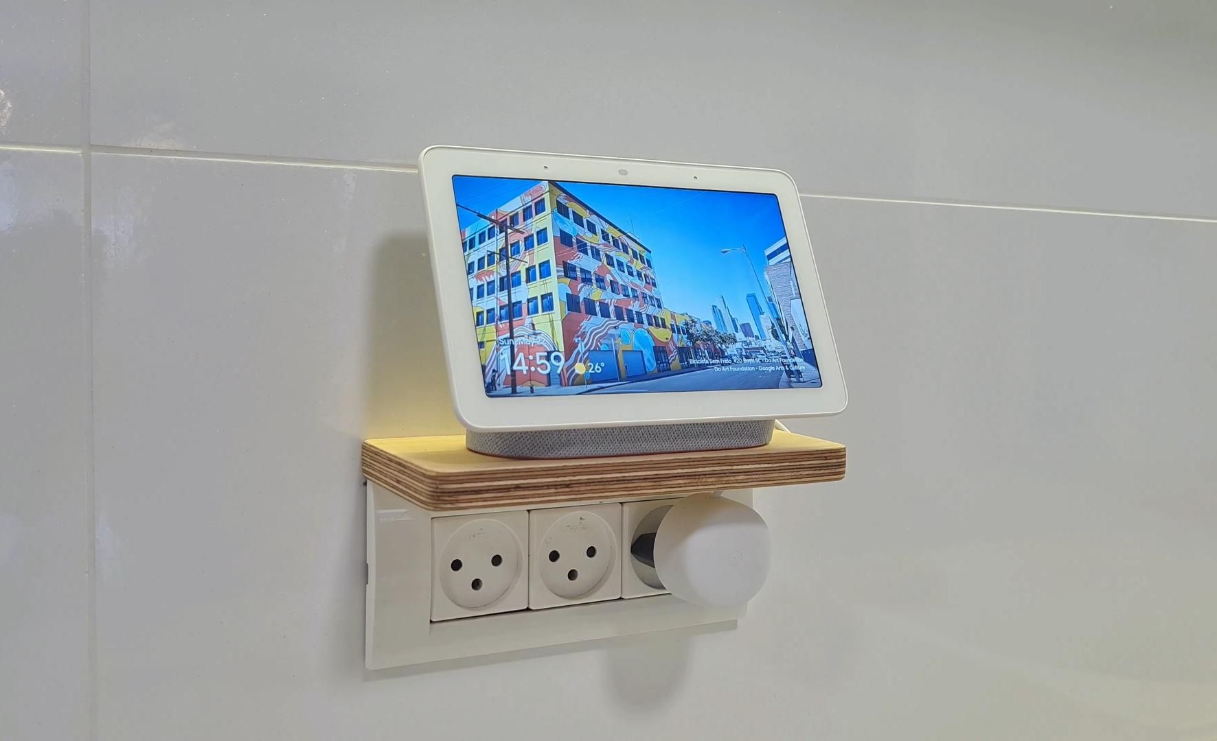 Small Wooden Floating Shelf HACK - NO Drilling NO Glue | Google Nest ...