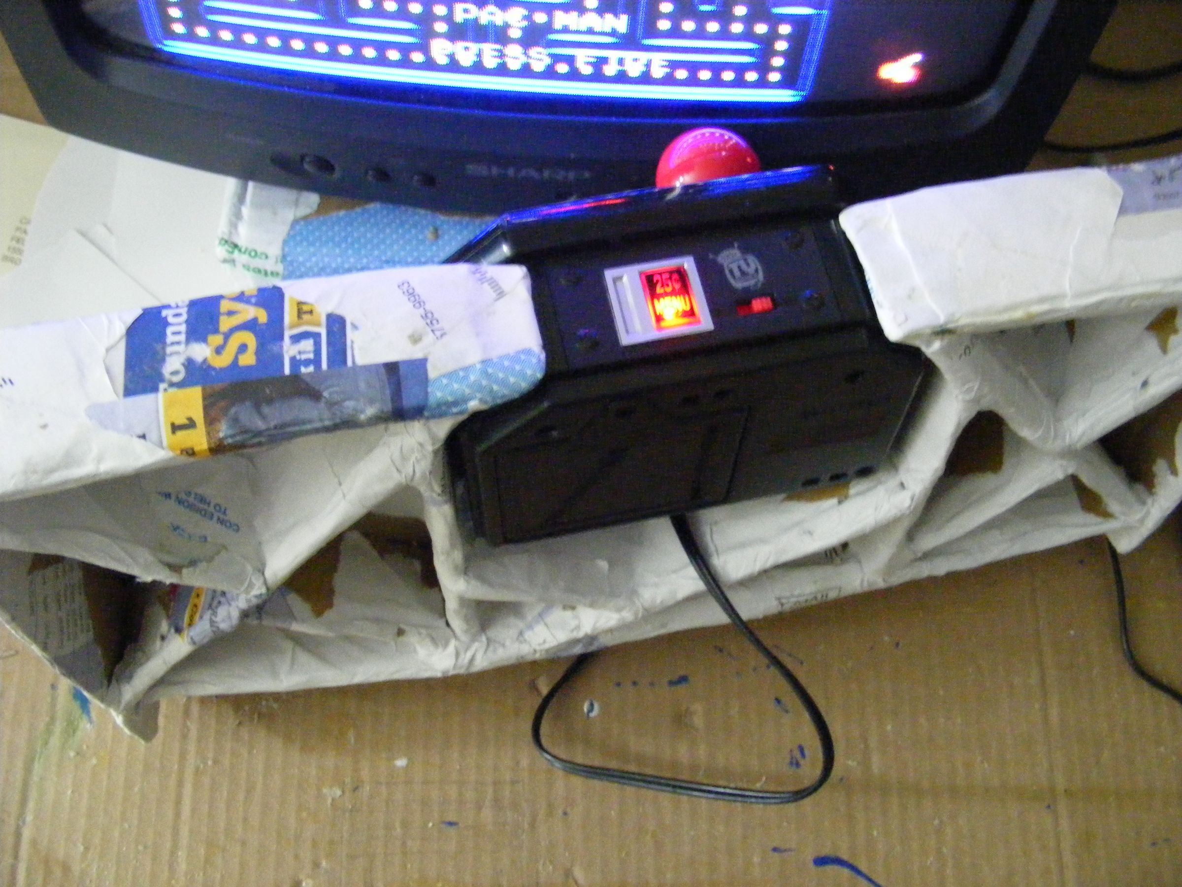 Cardboard Bar Top Arcade Game Console - Lithium Rain Recycled ...