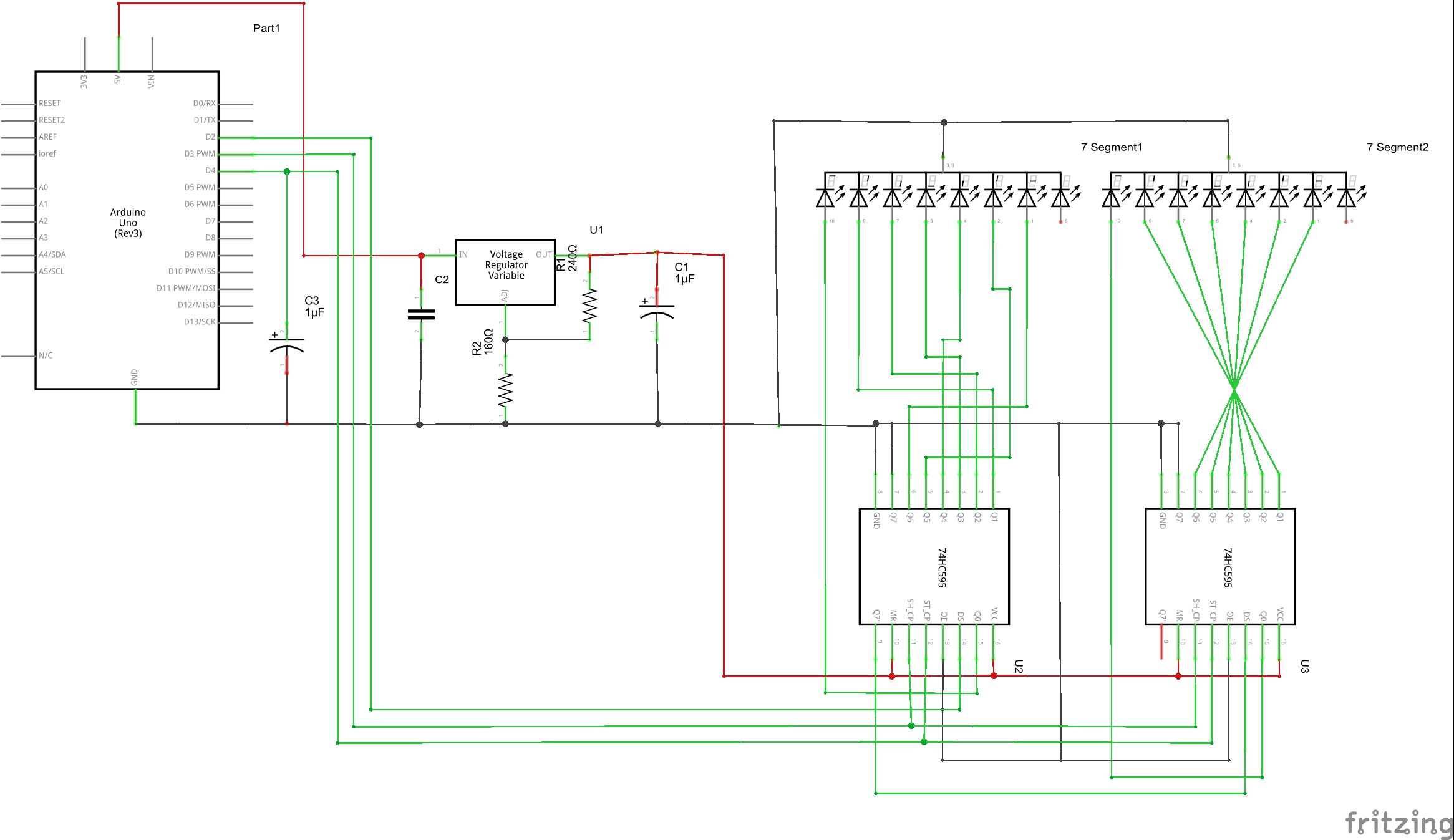 Dual 7 Segment Bit Shift Display : 5 Steps - Instructables