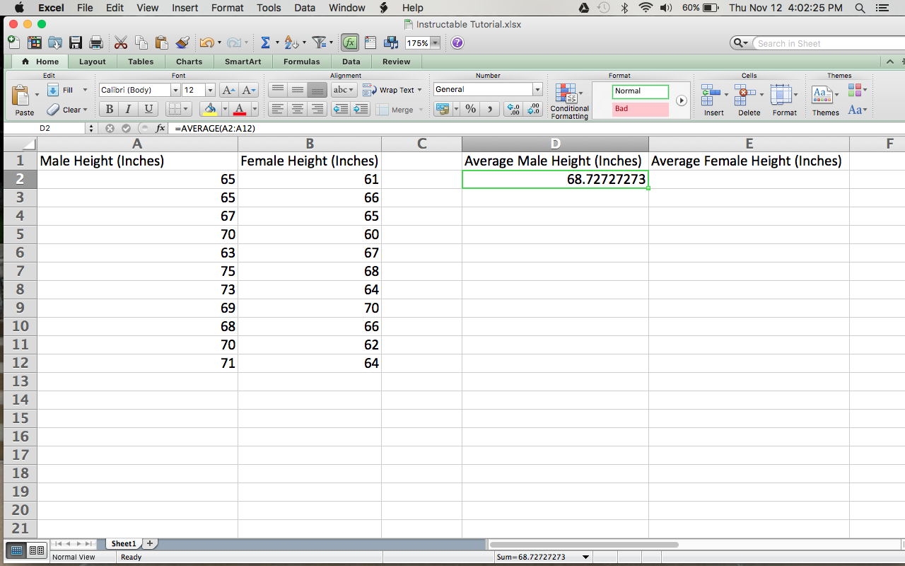 How to Average Data on Excel : 12 Steps - Instructables