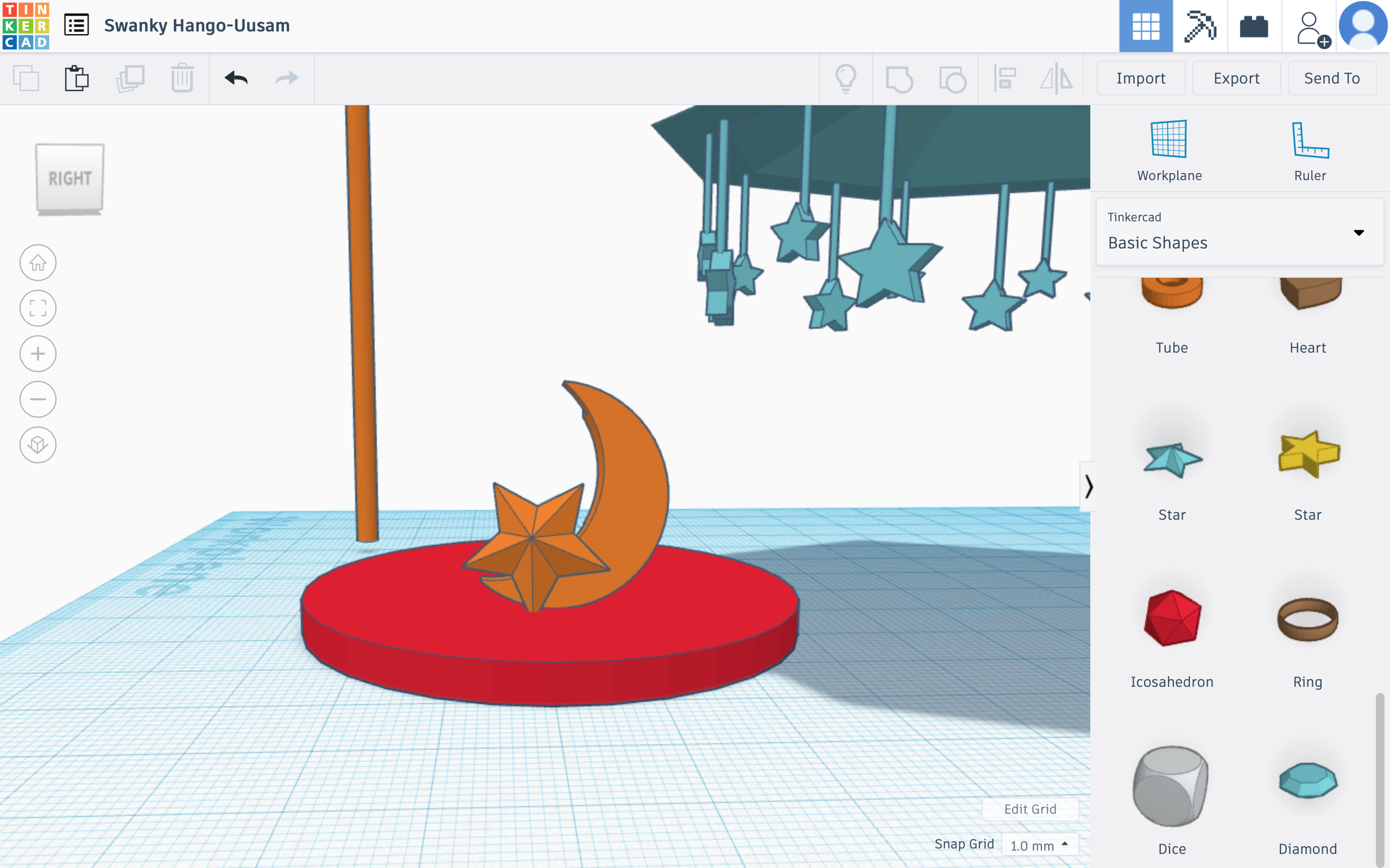 3D Design With Tinkercad- How to Make a Cute Star Umbrella : 17 Steps ...