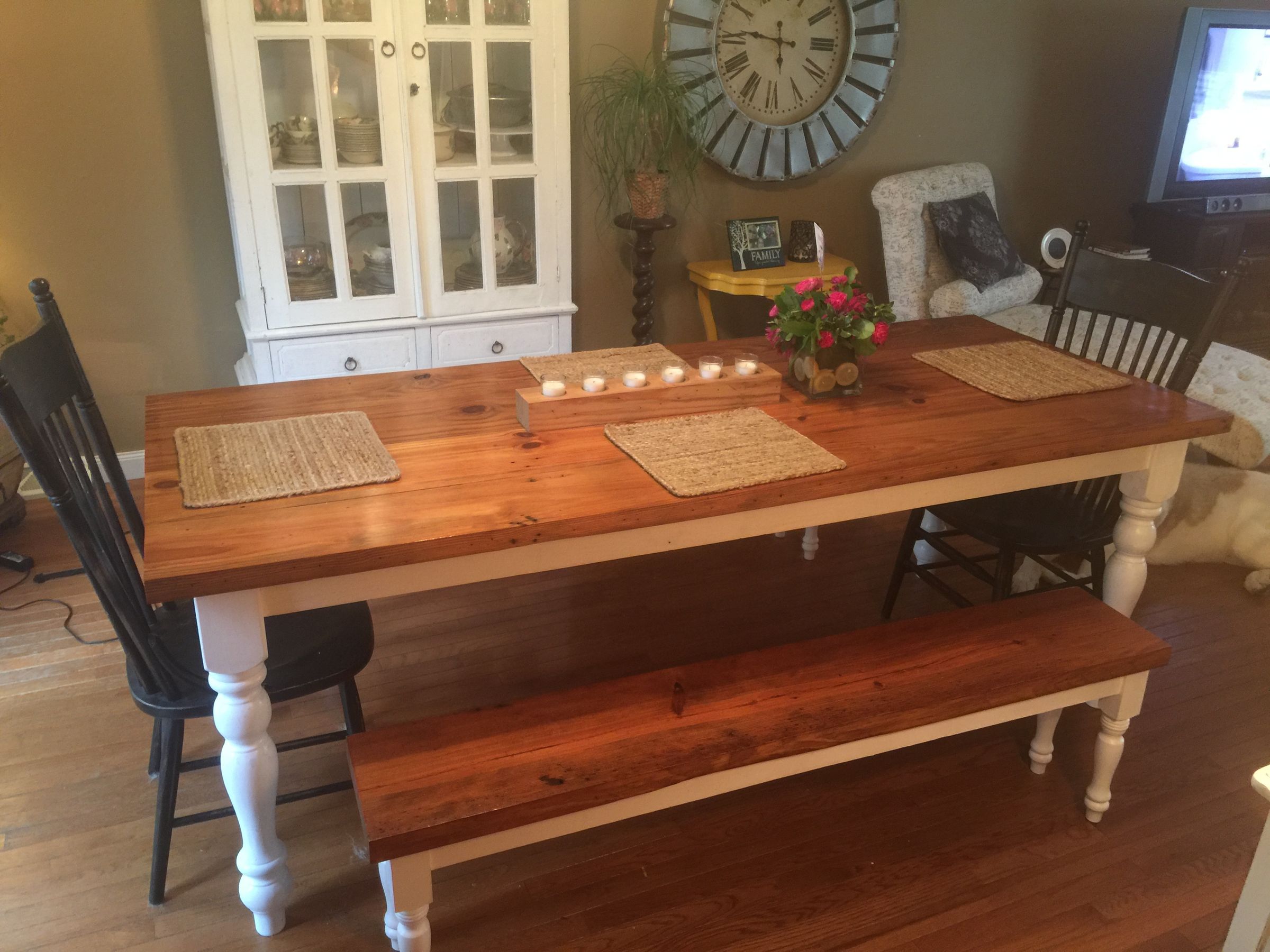 Another Farmhouse Table (and Benches) : 10 Steps (with Pictures ...