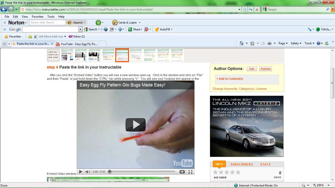 How to Embed Youtube Videos in Your Instructable Using Internet ...