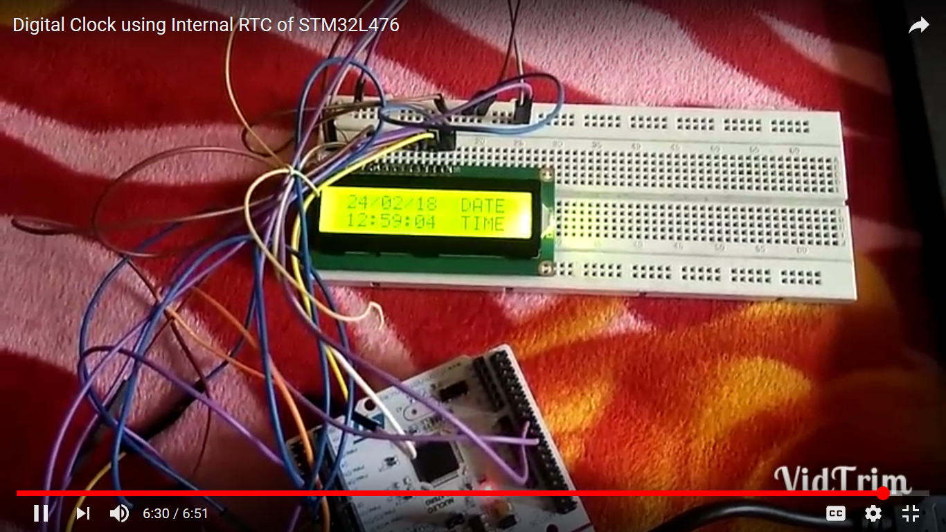 Digital Clock Using Internal RTC of STM32L476 : 5 Steps - Instructables