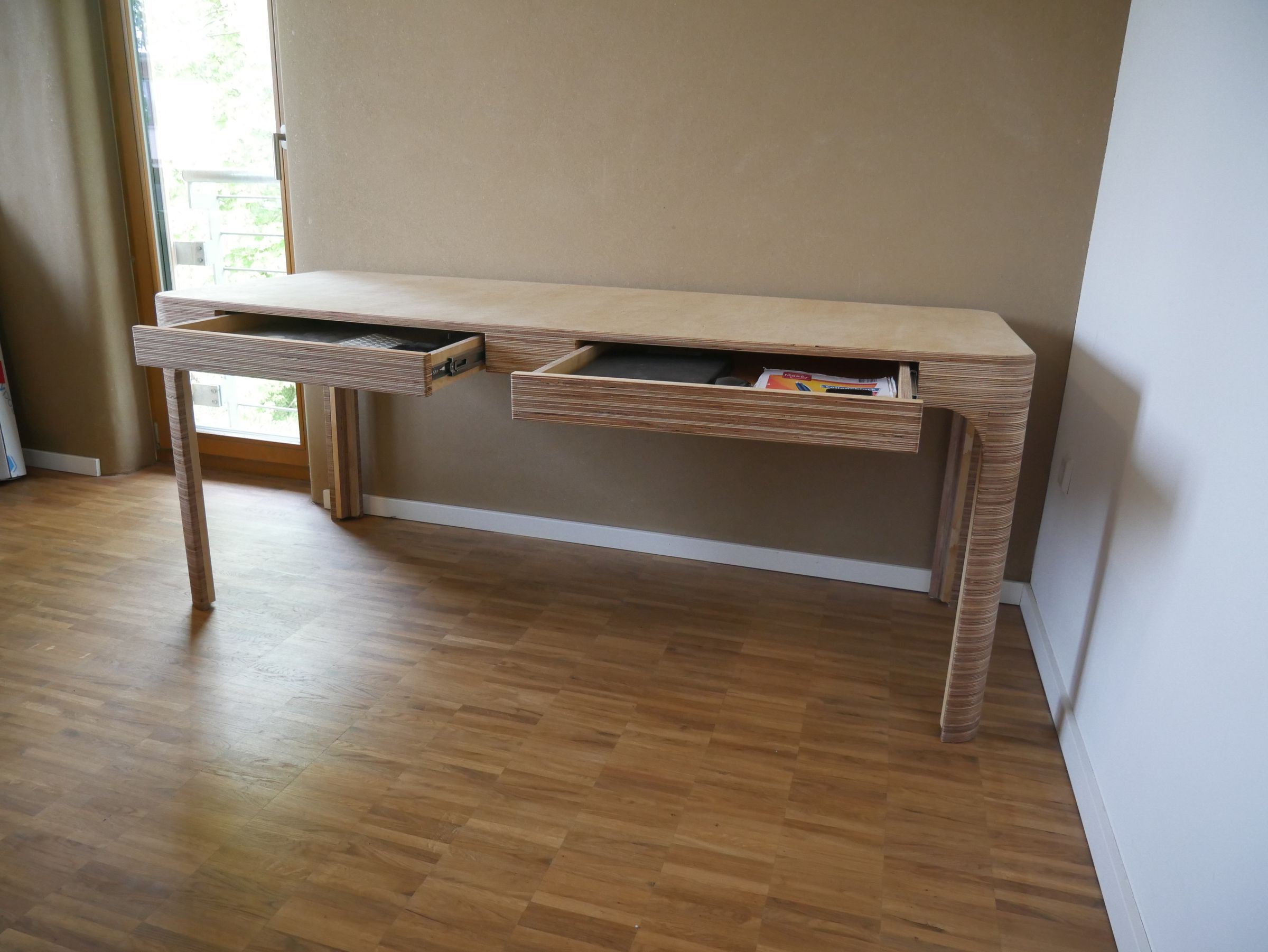 Plywood Desk for Double Home Office : 13 Steps (with Pictures ...