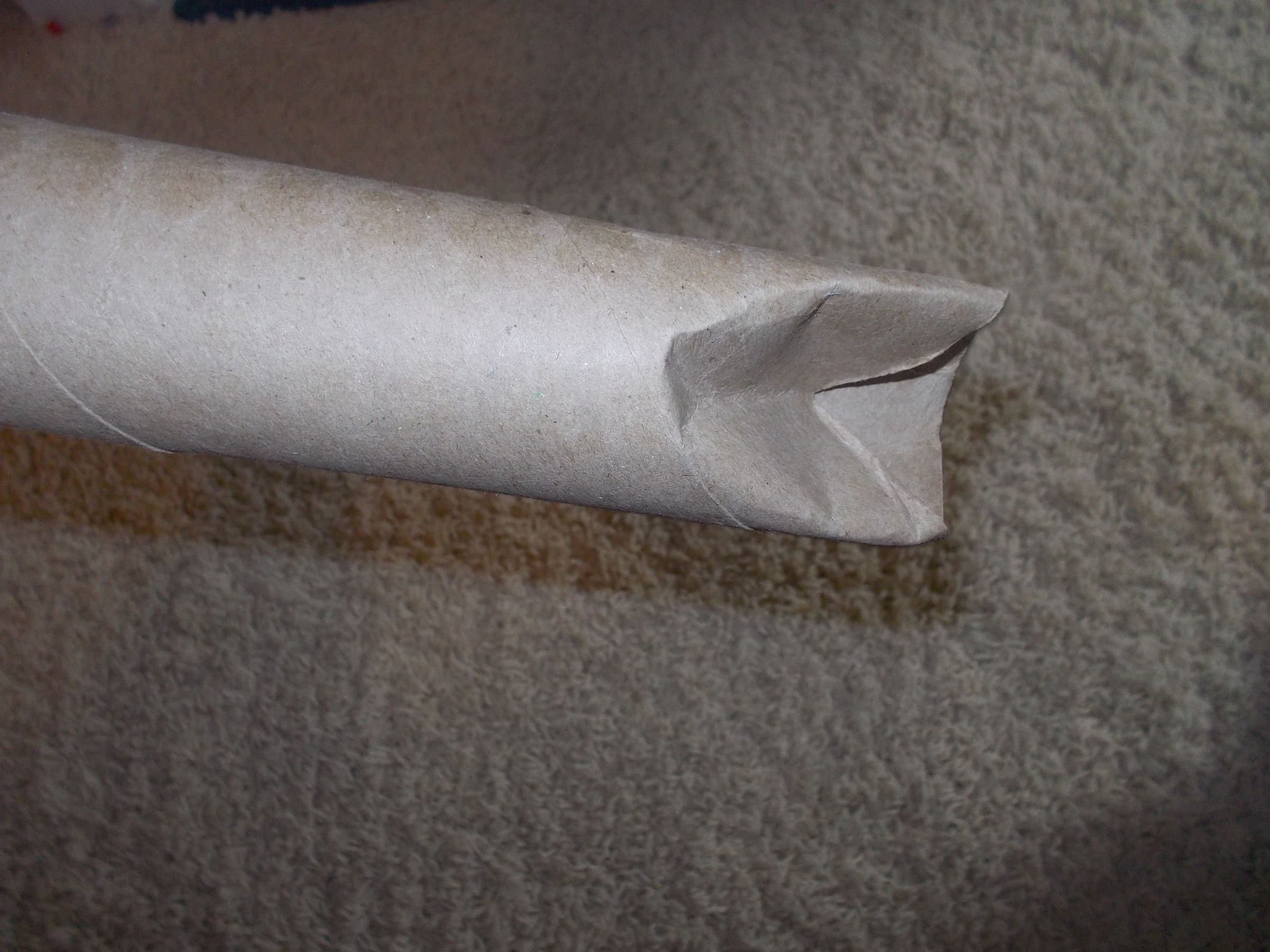 Hockey Stick and Puck From Paper Towel Rolls and Ketchup Lid : 7 Steps ...