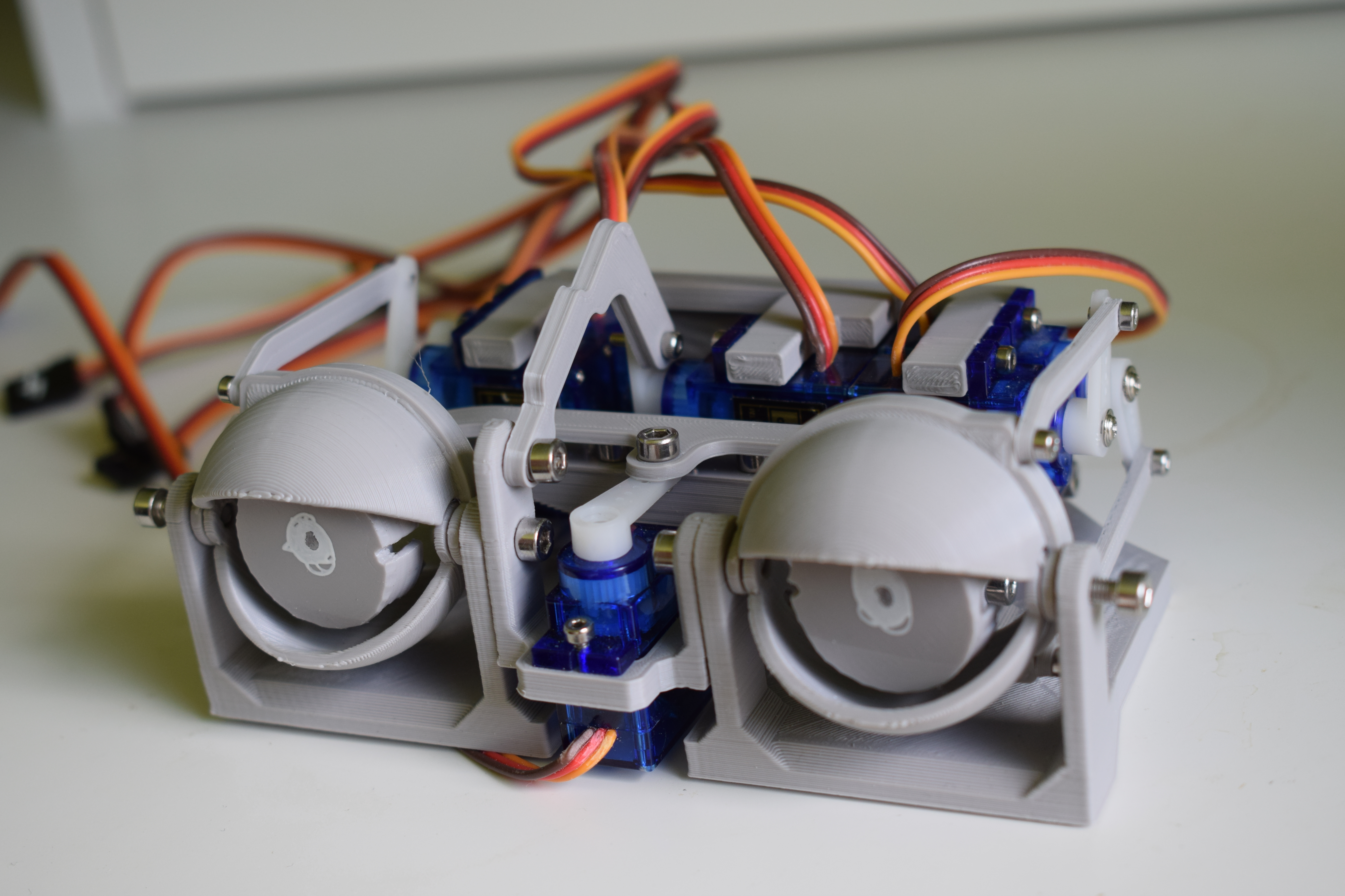 Simplified 3D Printed Animatronic Dual Eye Mechanism : 4 Steps (with ...