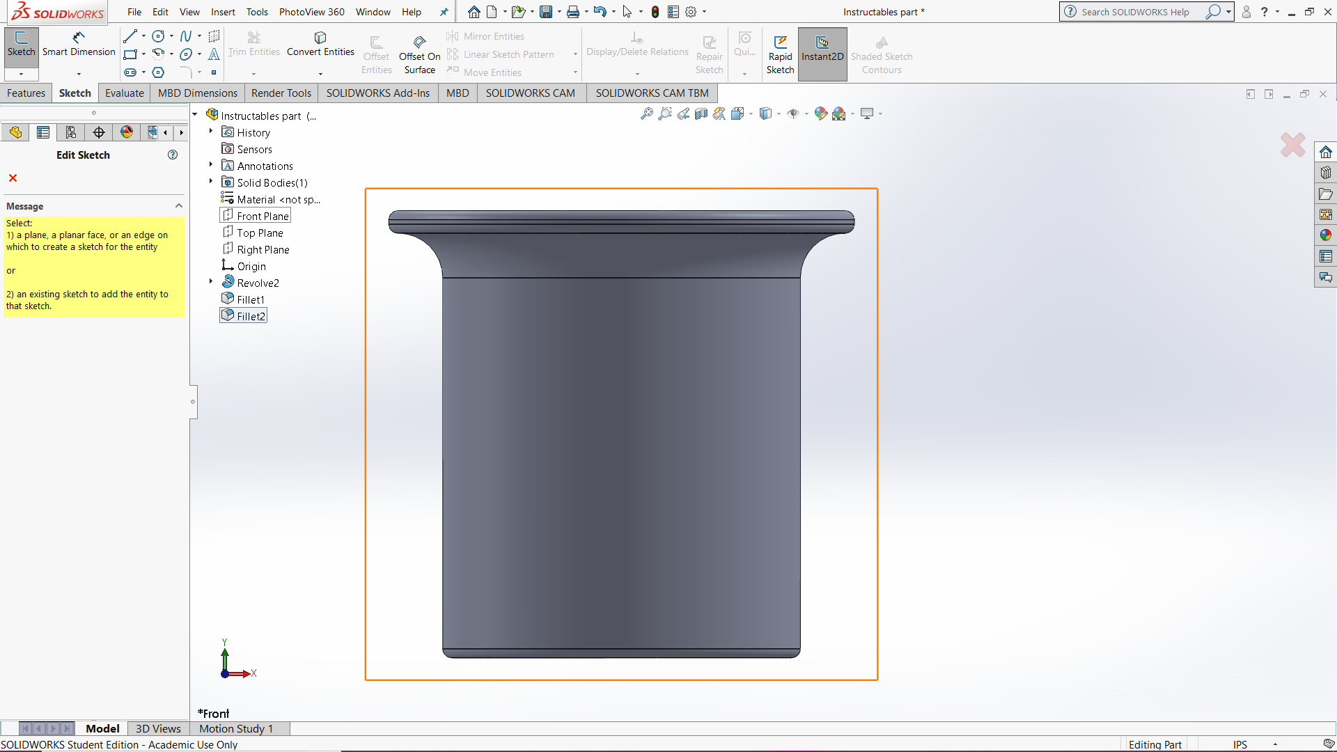 Differentiating Between the Sweep and Loft Commands on Solidworks 2020 : 3 Steps - Instructables