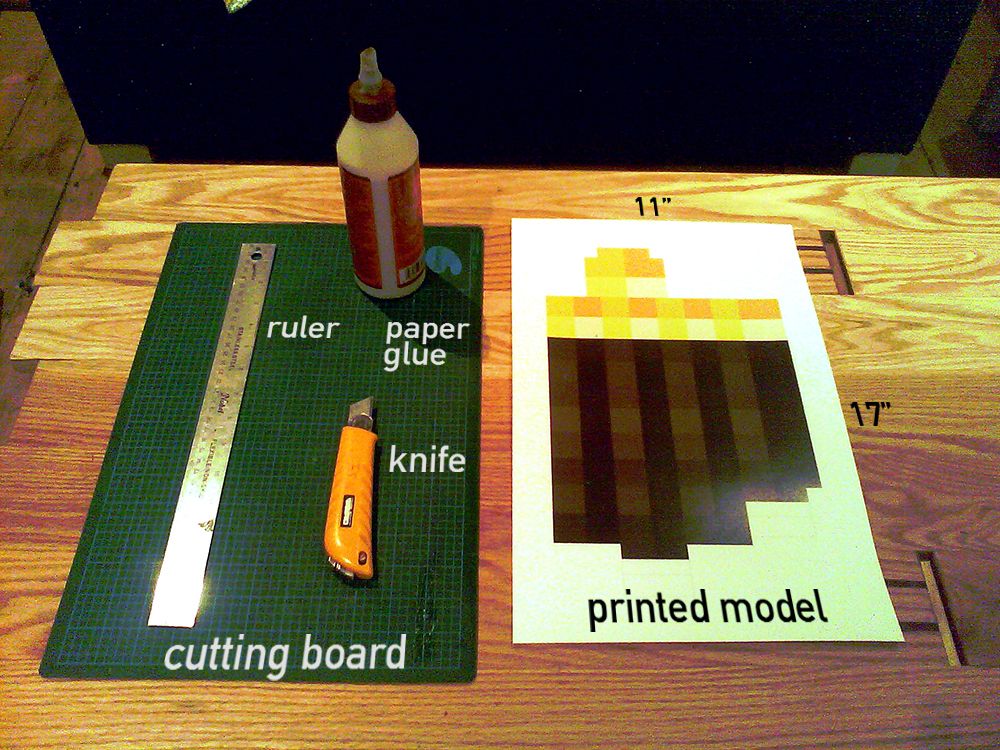 Torch Minecraft Papercraft