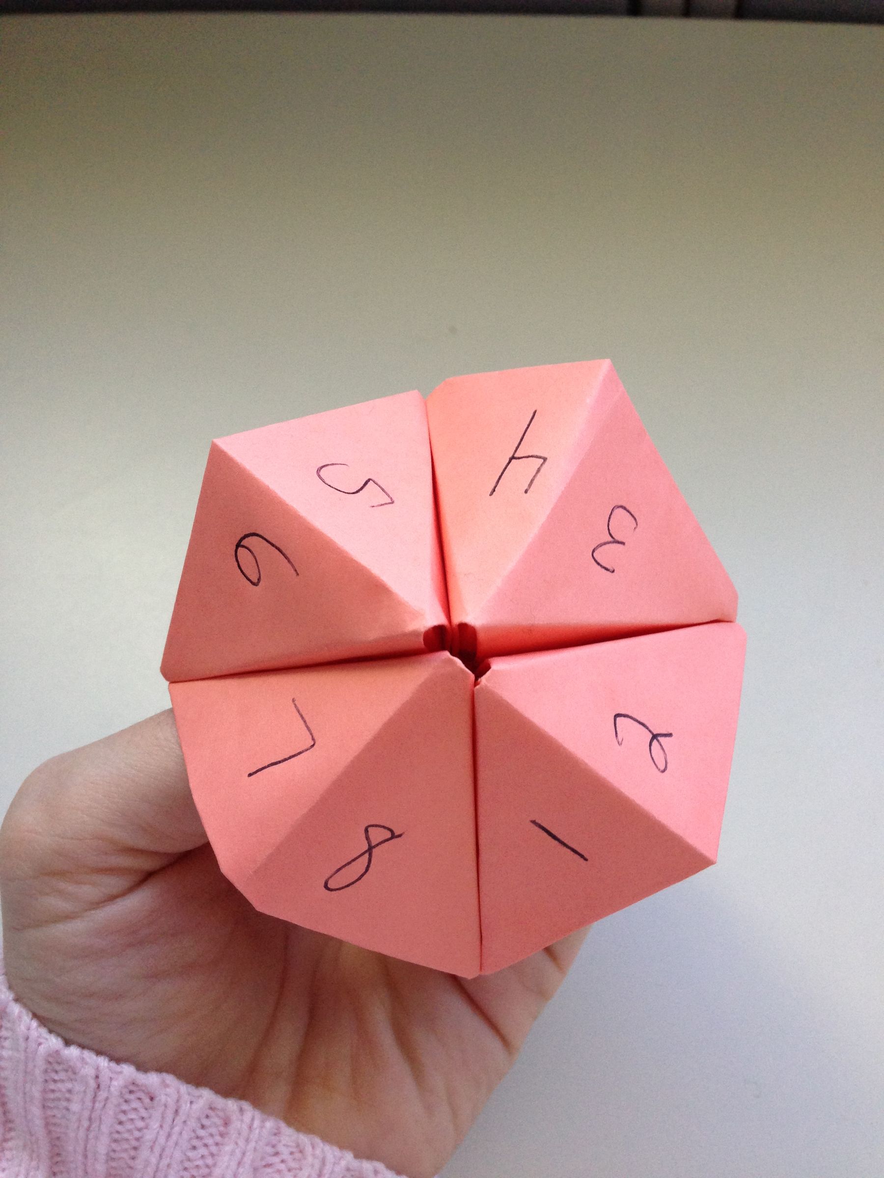Old Skool Fun From Back in the Day: Origami Fortune Teller : 8 Steps ...