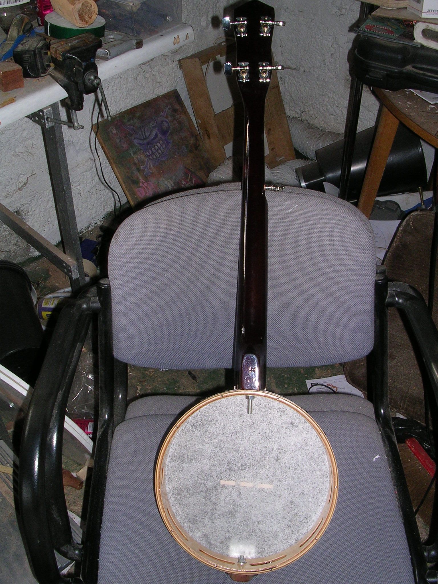 Home Made 5 String Banjo, Low Budget Built From Parts and Some Scrap ...