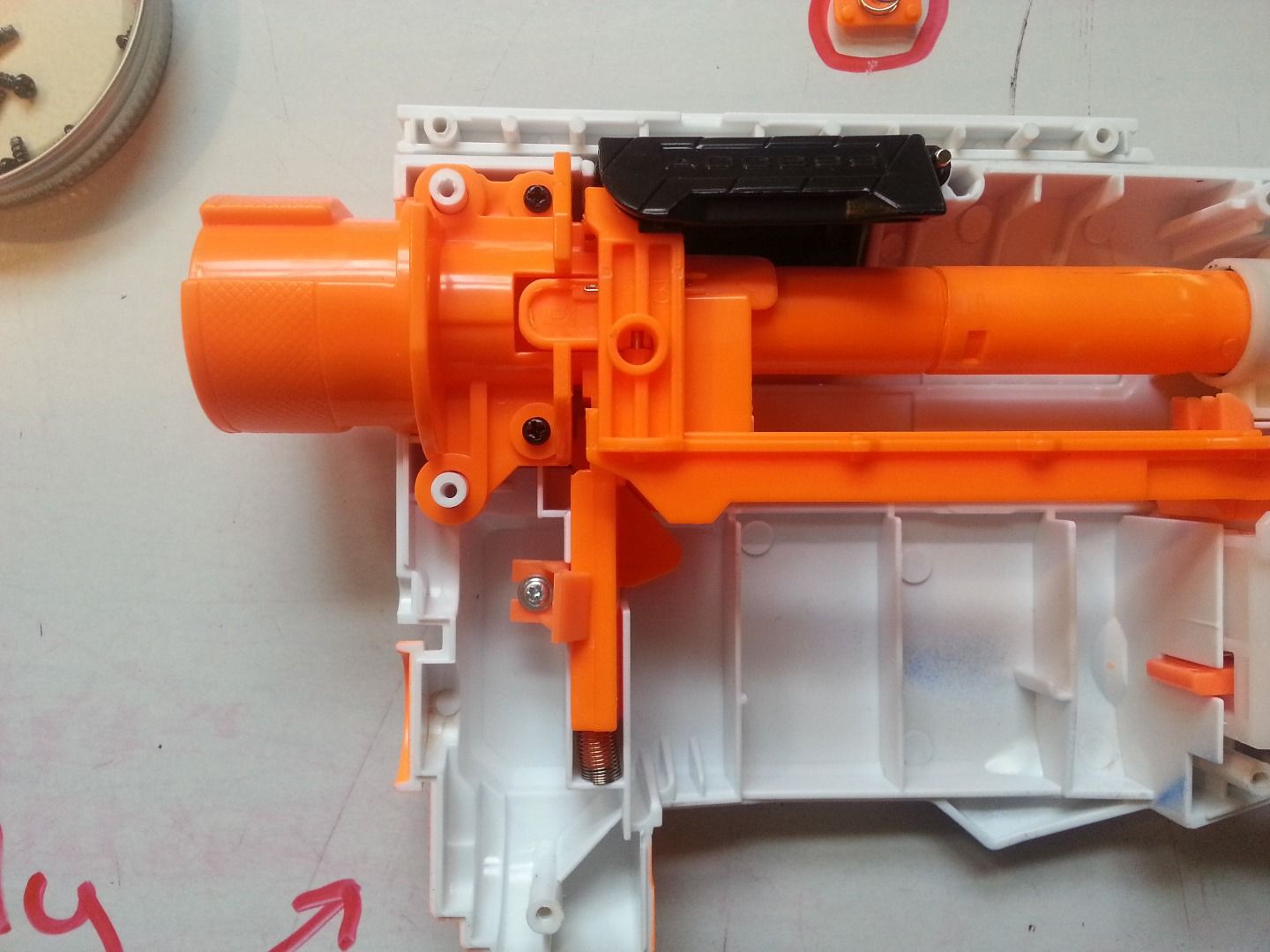 Nerf Retaliator Mod: Air Restrictor Removal and Barrel Extension : 8 ...