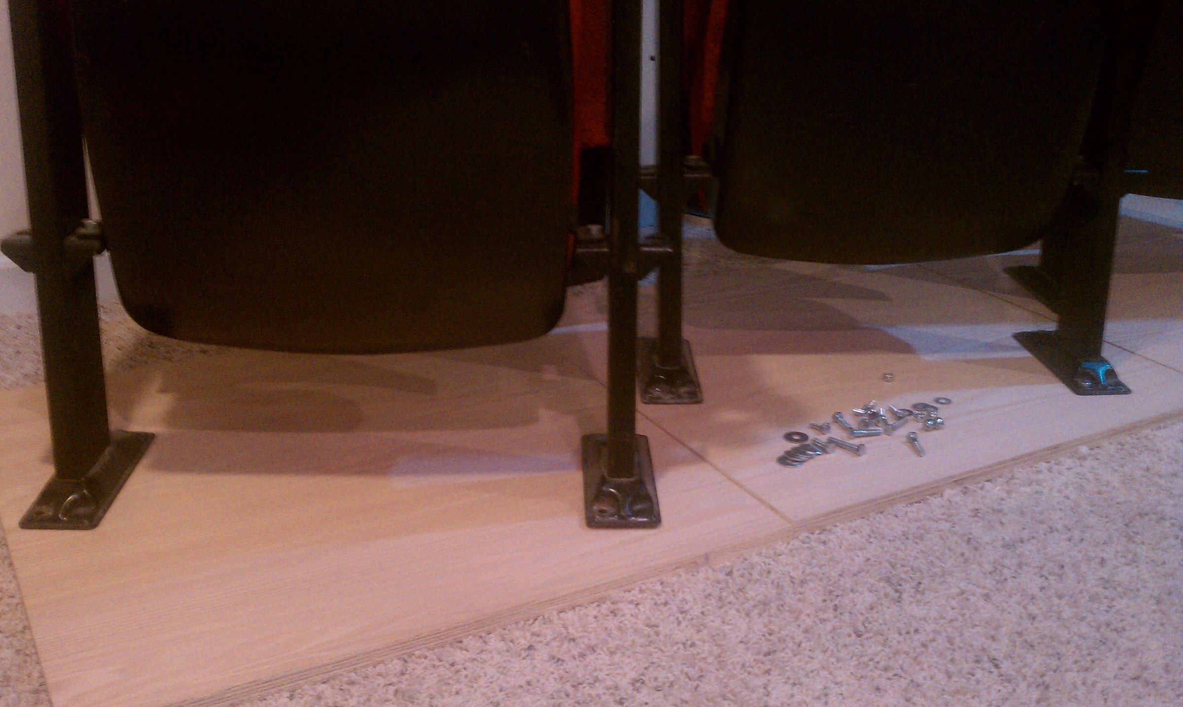 How to Mount Theatre Chairs for Free-Standing Installation : 3 Steps ...