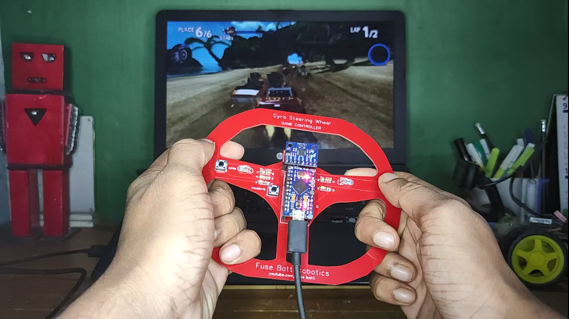 Make Steering Wheel Game Controller : 7 Steps (with Pictures ...